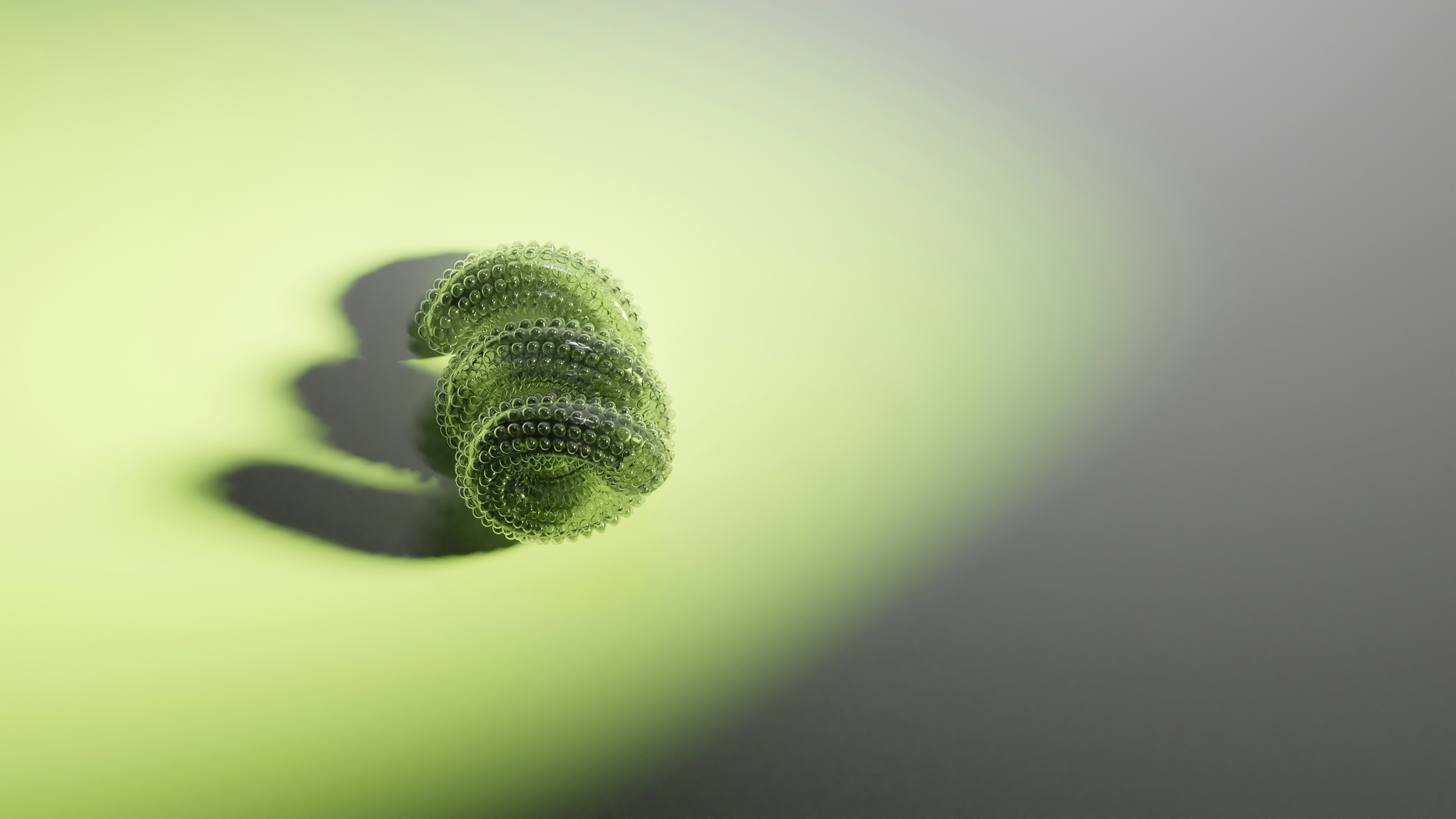 A close up of a green object with a shadow photo – Free Abstract ...