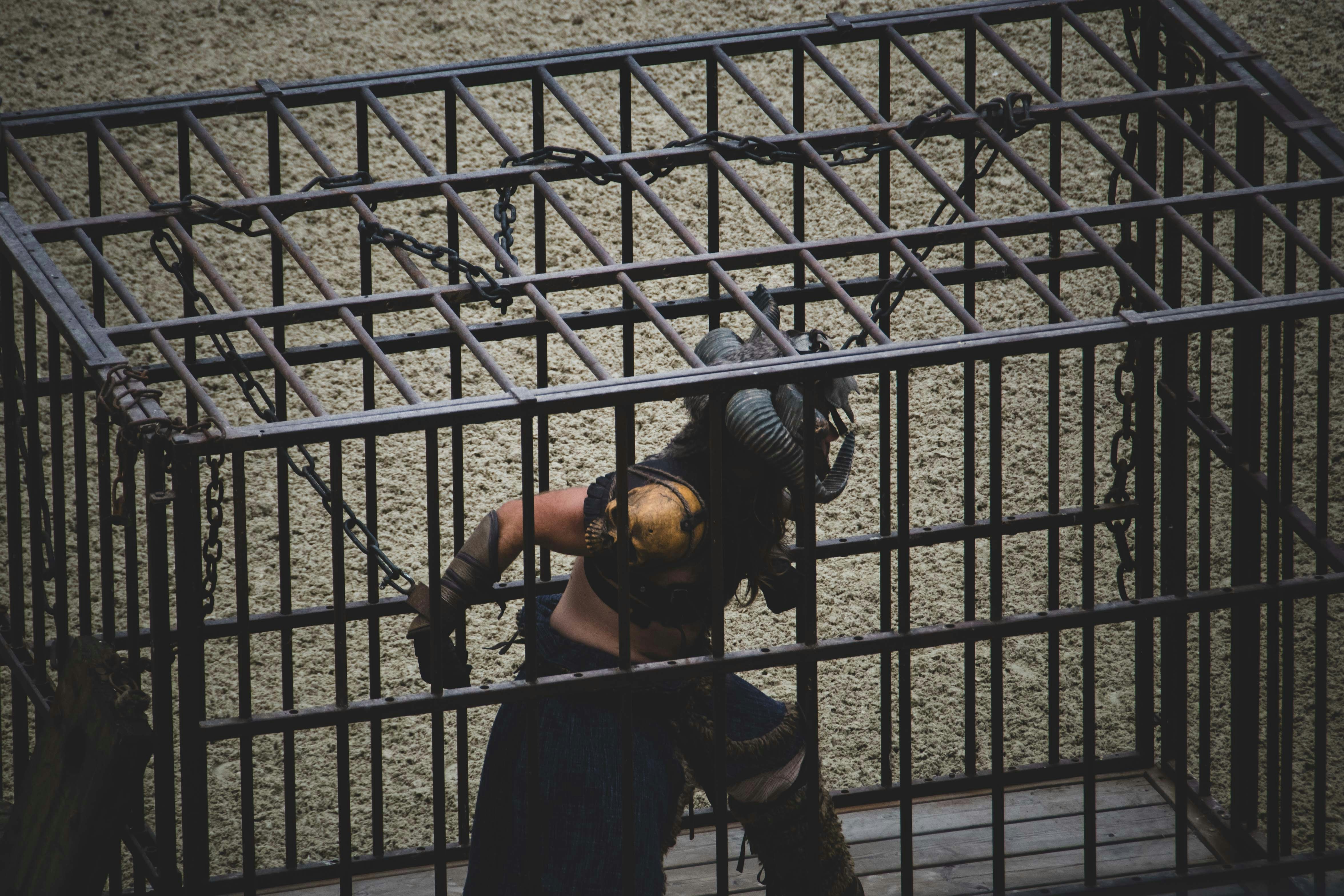A person in a cage with a mask on photo – Free Person Image on Unsplash