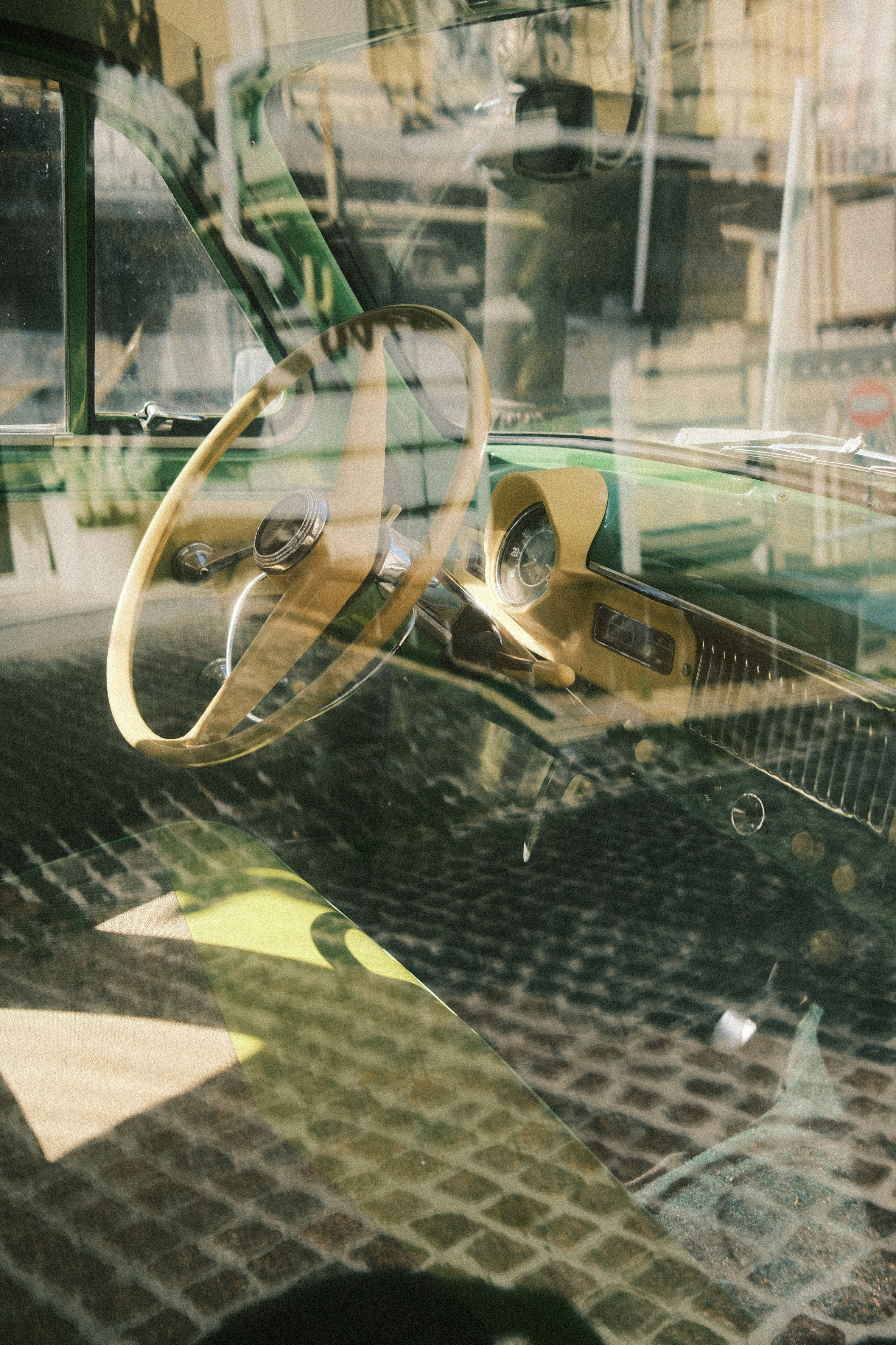Vintage car interior