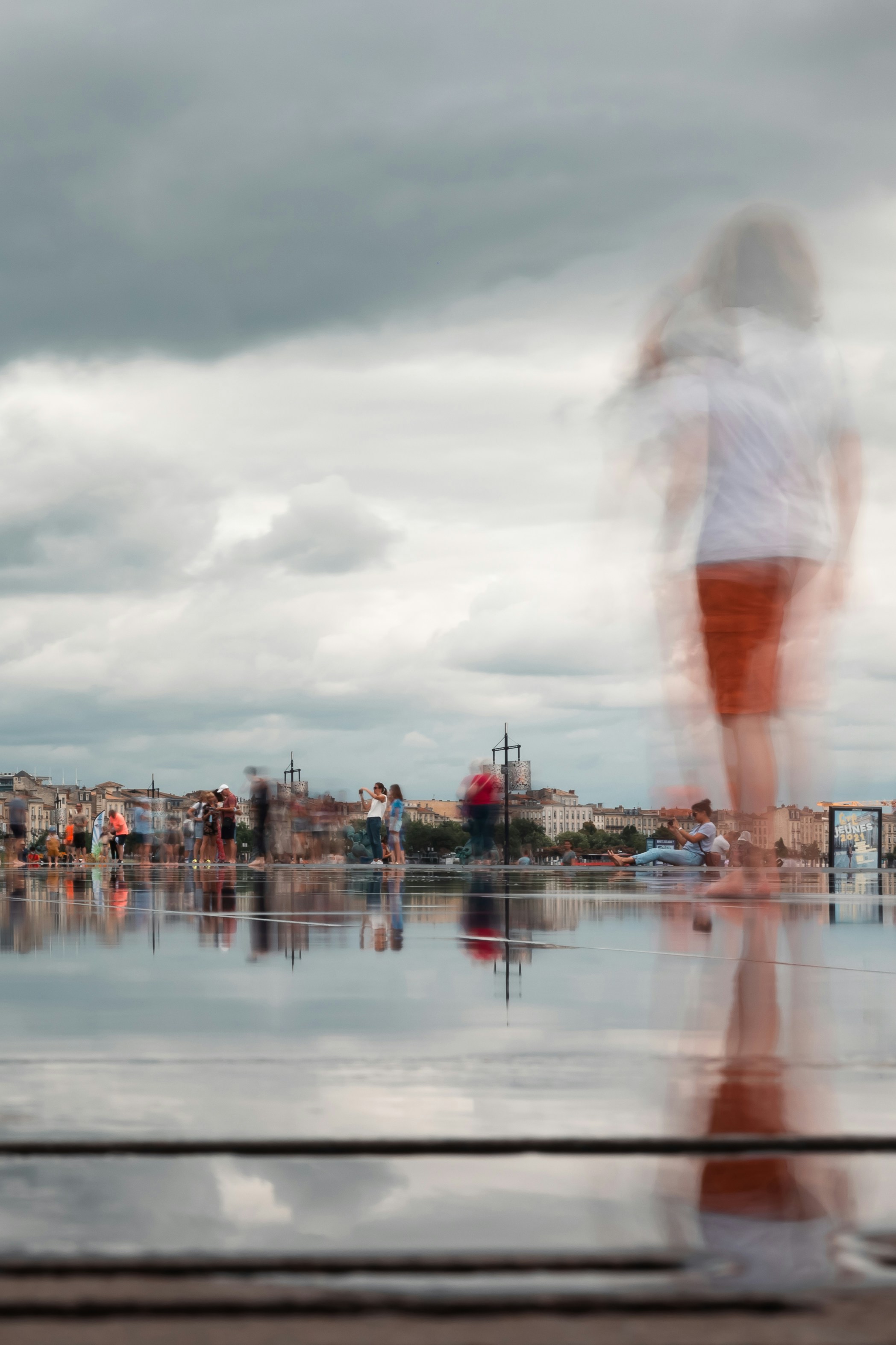 Wisp on the Waterfront: A Long-Exposure Echo by the City