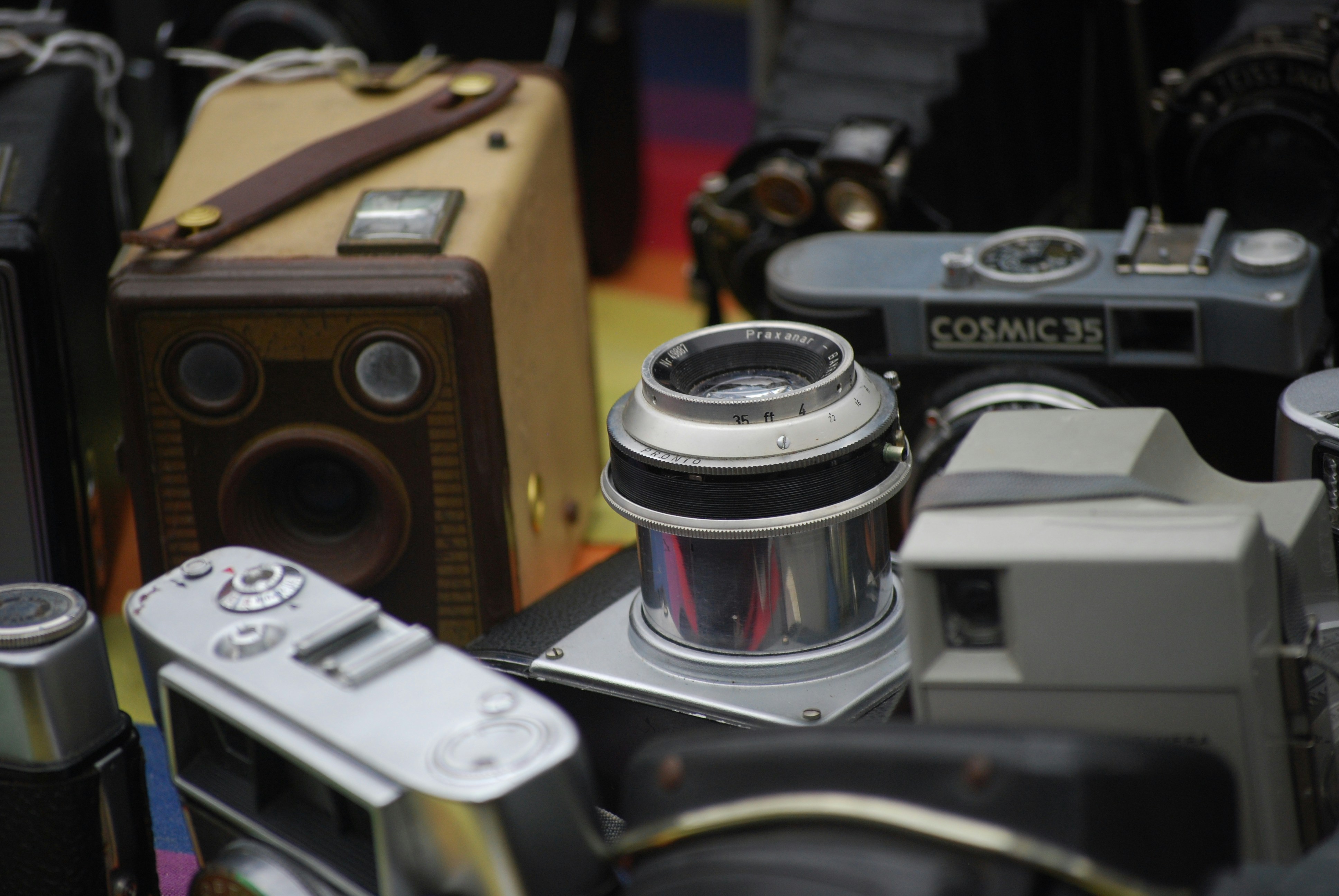 A group of cameras sitting next to each other photo – Free Film ...