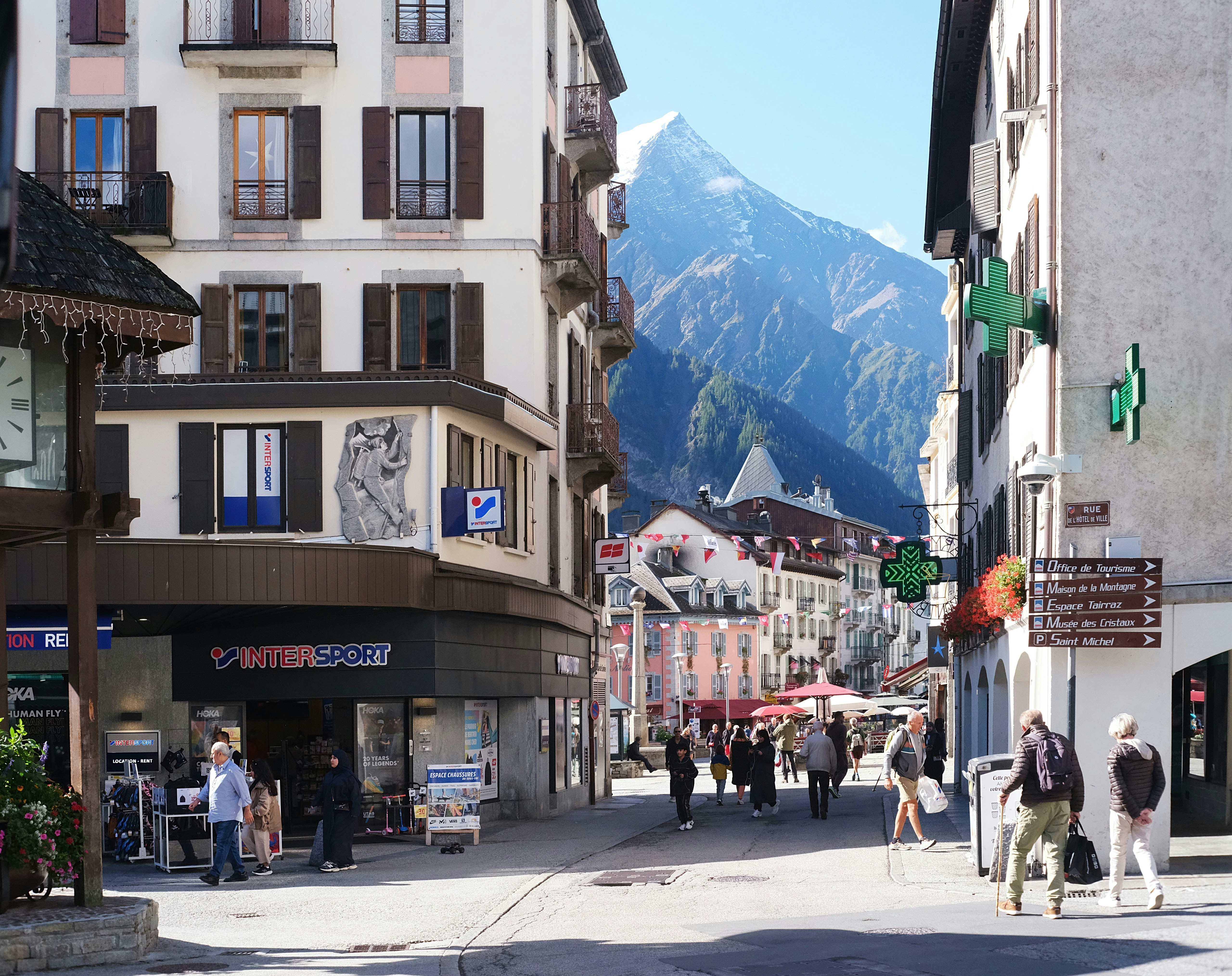 Chamonix-Mont-Blanc, a city near the mountains