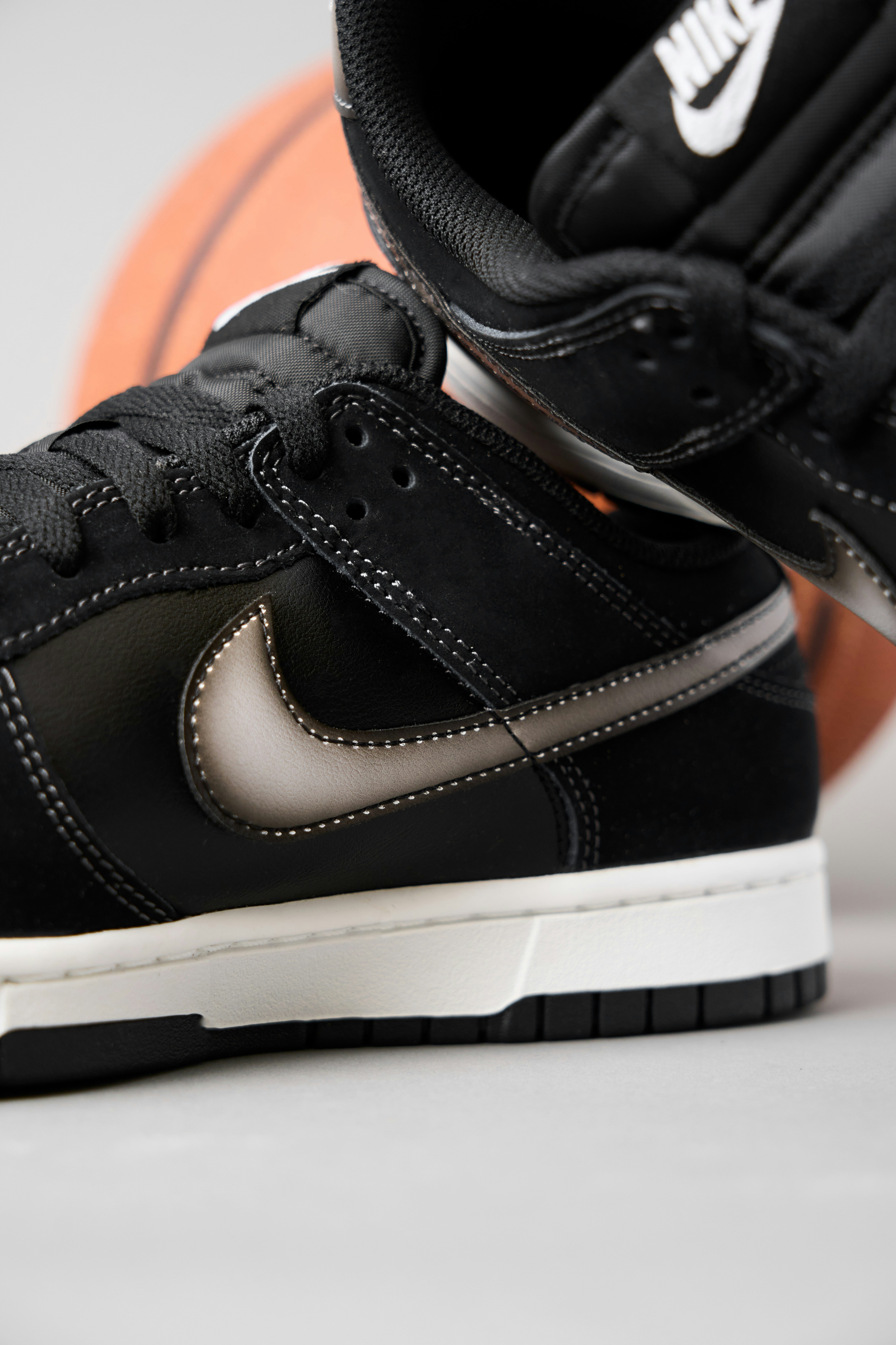 A close up of a black and white nike shoe photo – Free Lifestyle Image ...