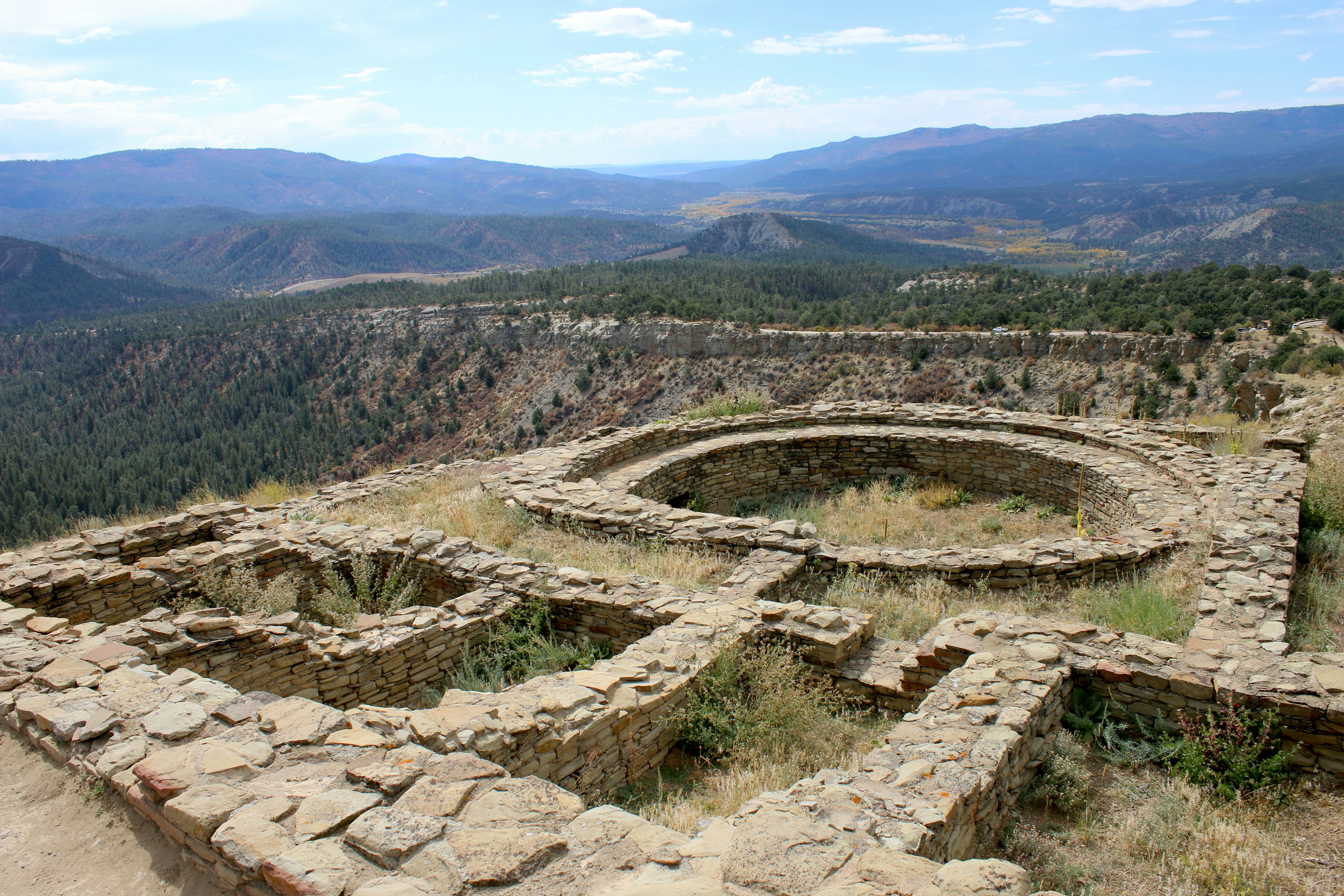 Archaeological structures and artifacts | a stone structure in the middle of a mountain range
