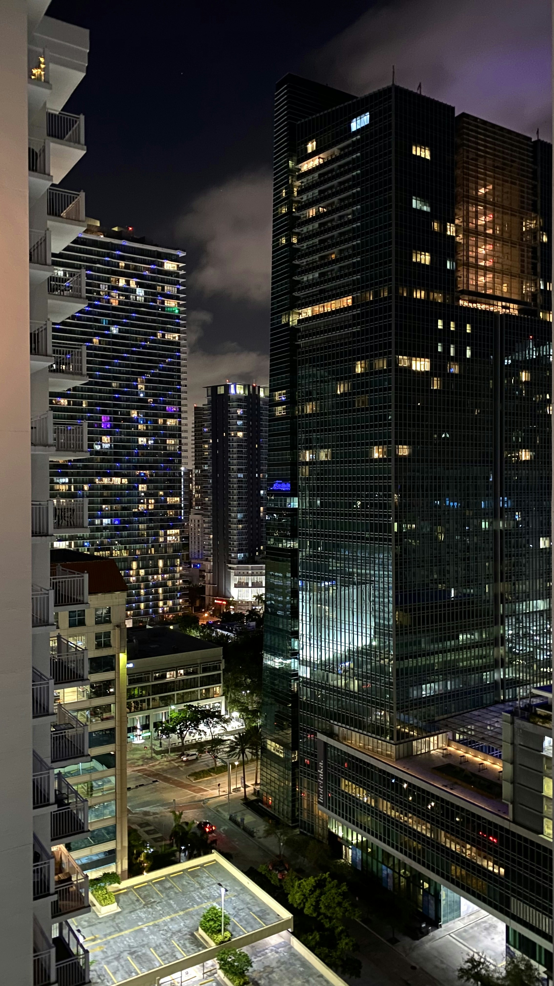 A view of a city at night from a high rise building photo – Free Miami ...