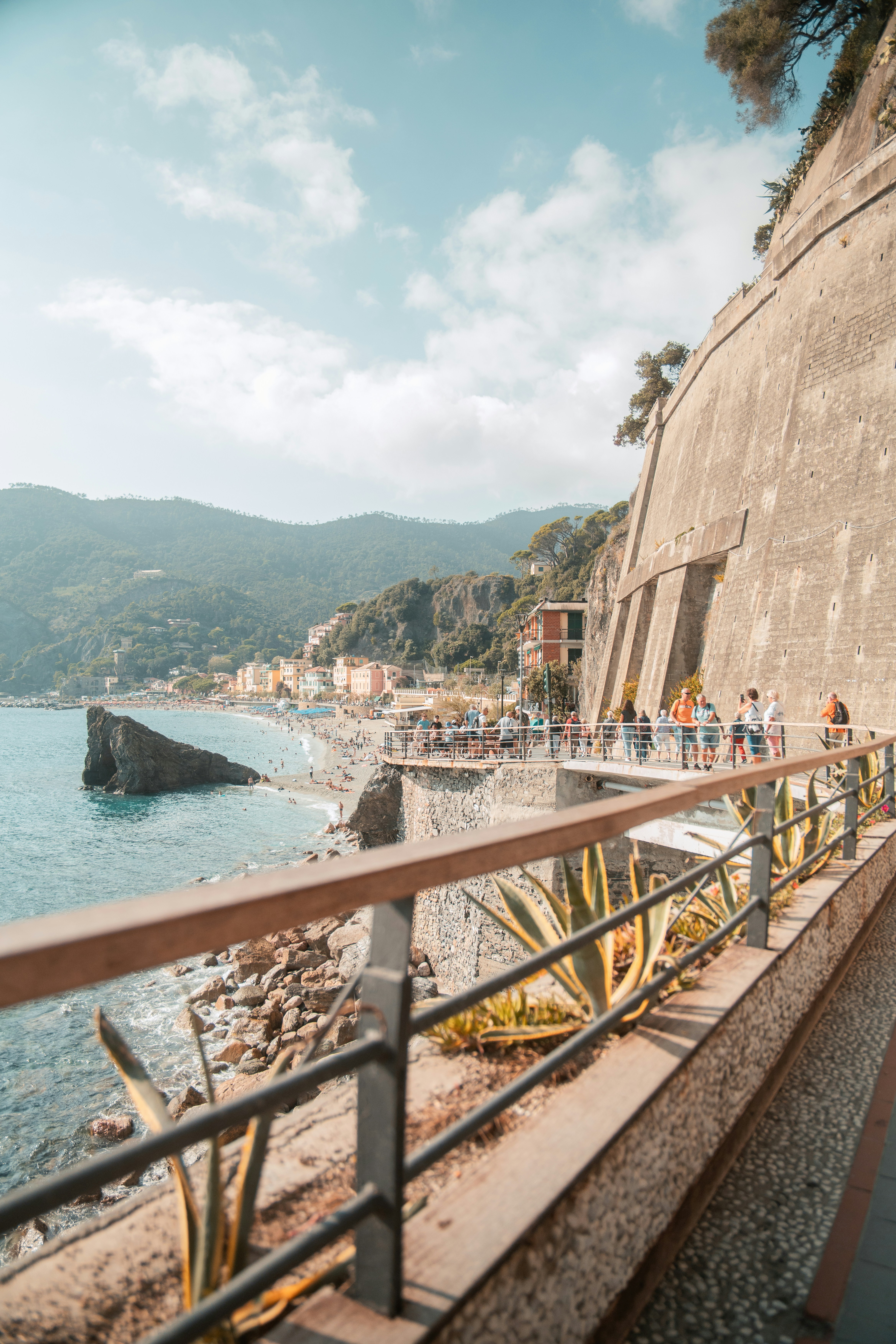 Limestone Promenade: A Coastal Walk Along a Cliffside Fortress