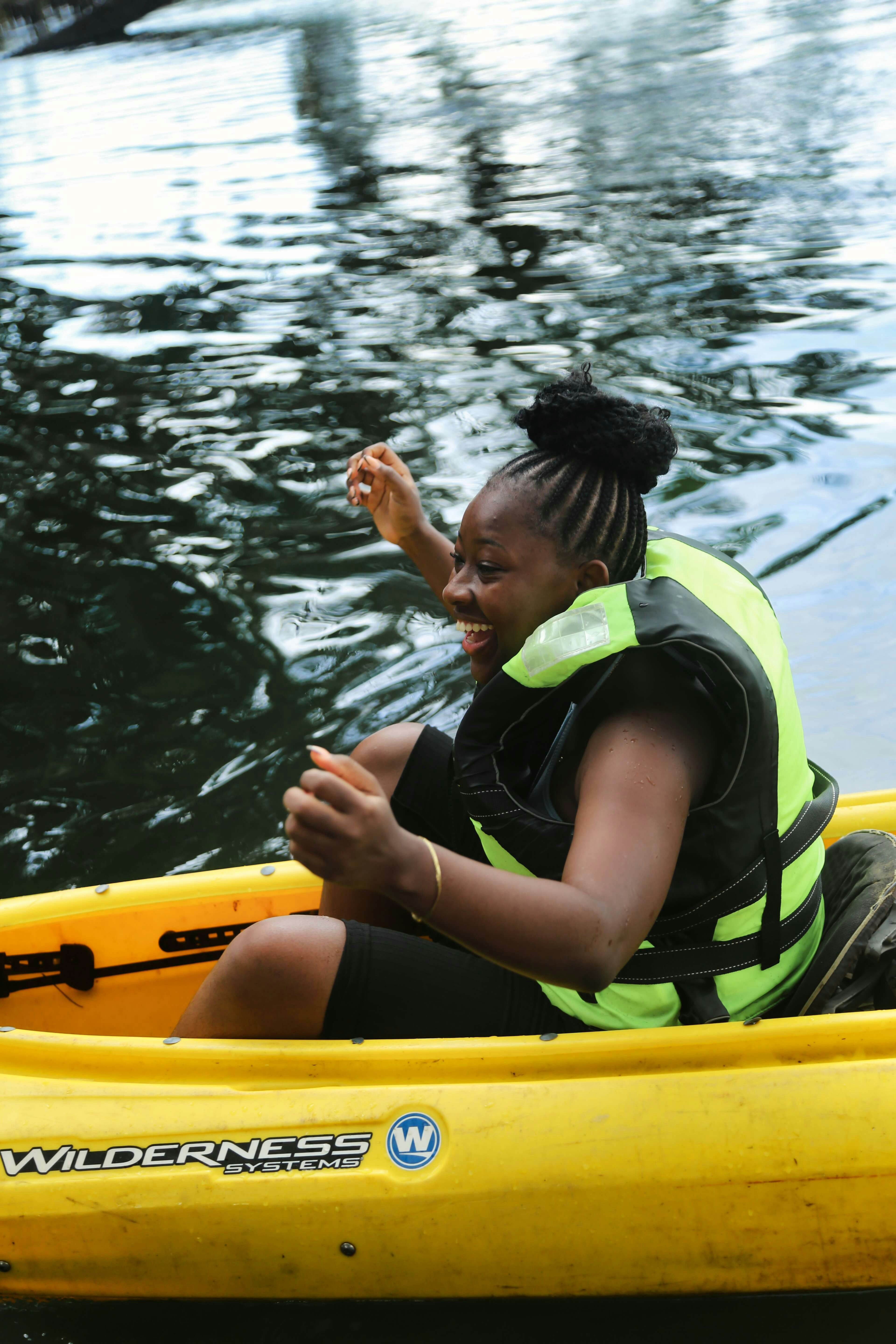 Joy Ride: Splash of Color and Freedom in a Yellow Kayak