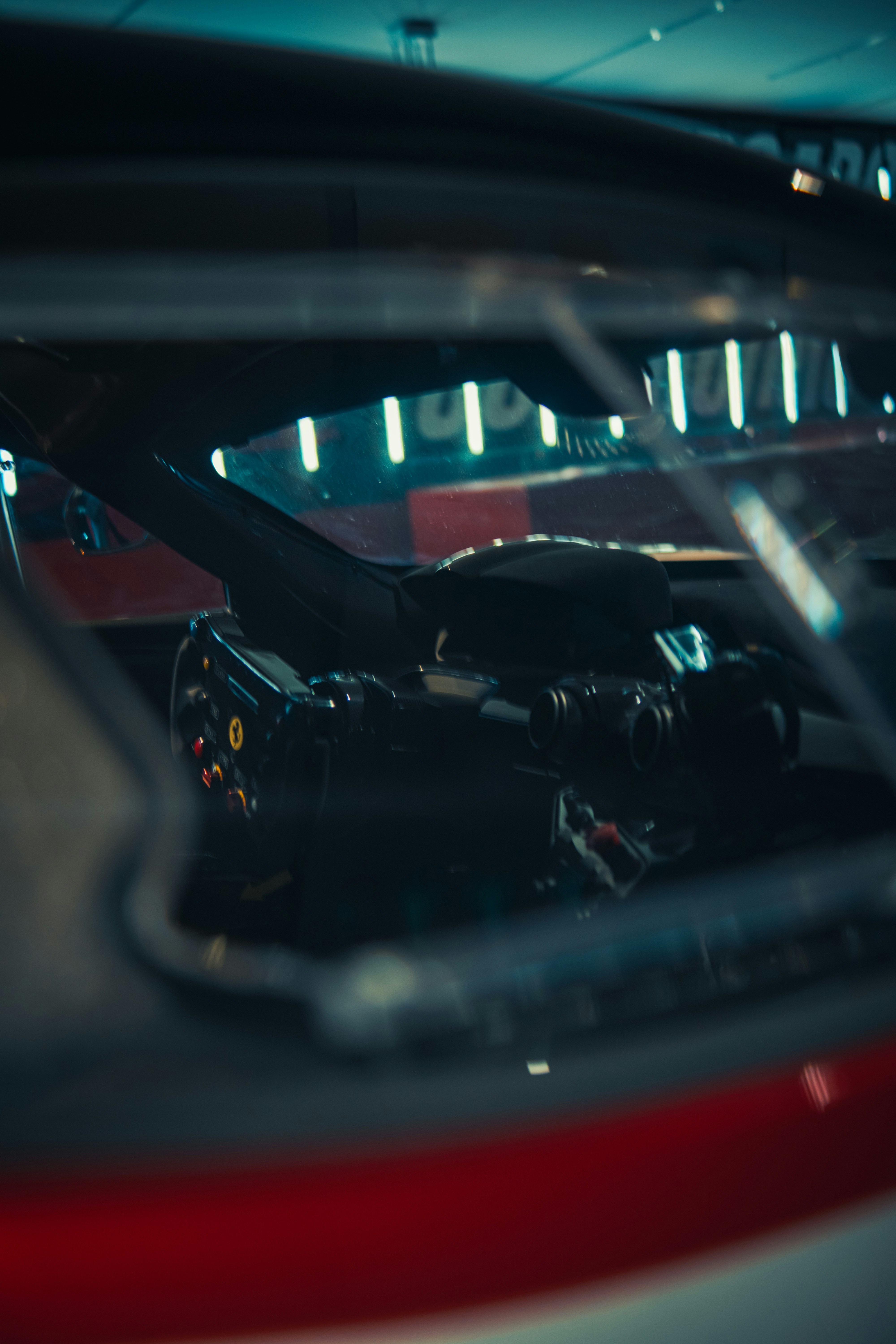 A reflection of a car in a rear view mirror photo – Free Ferrari ...