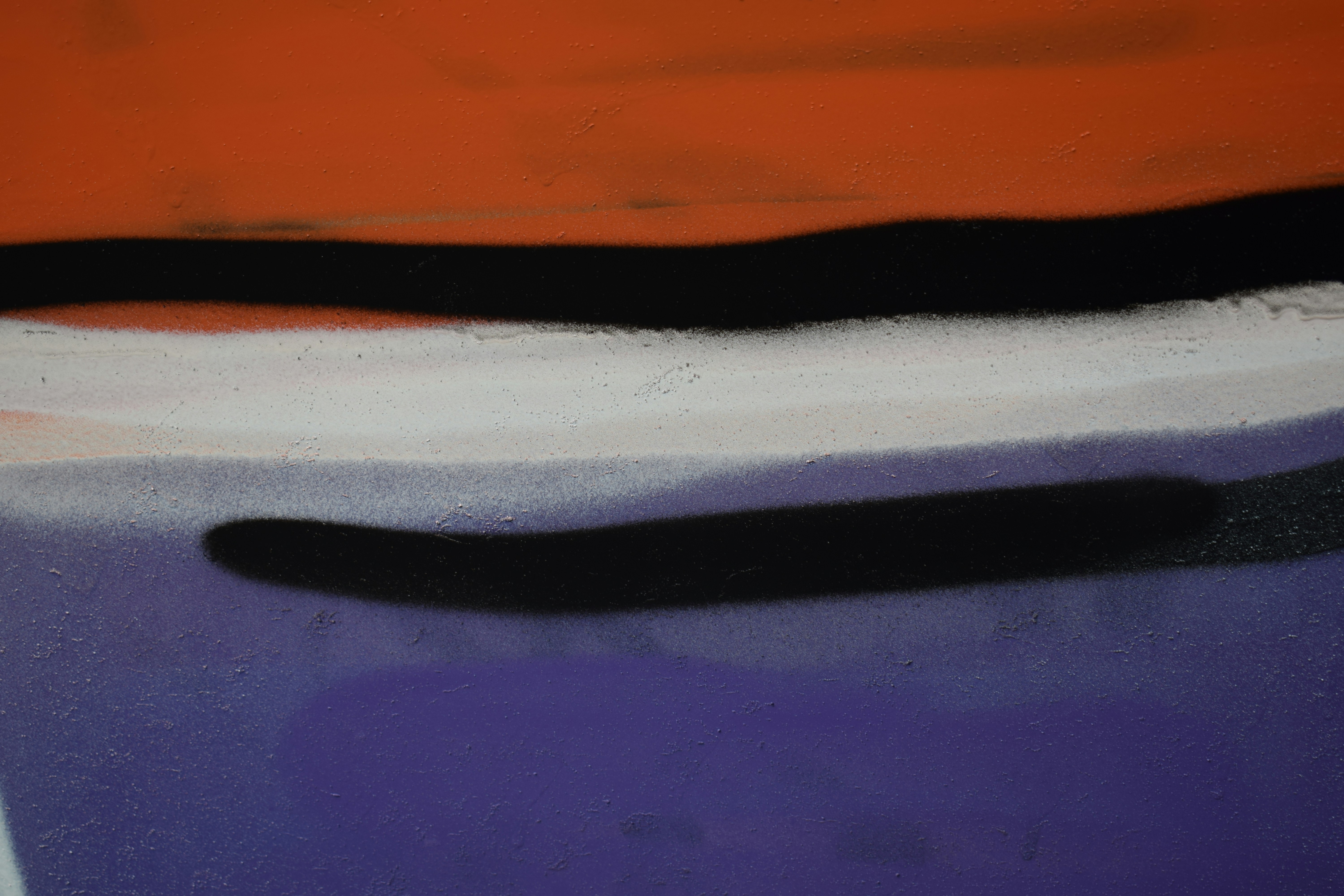 Edge of Ember: Close-Up Study of Painted Color Bands