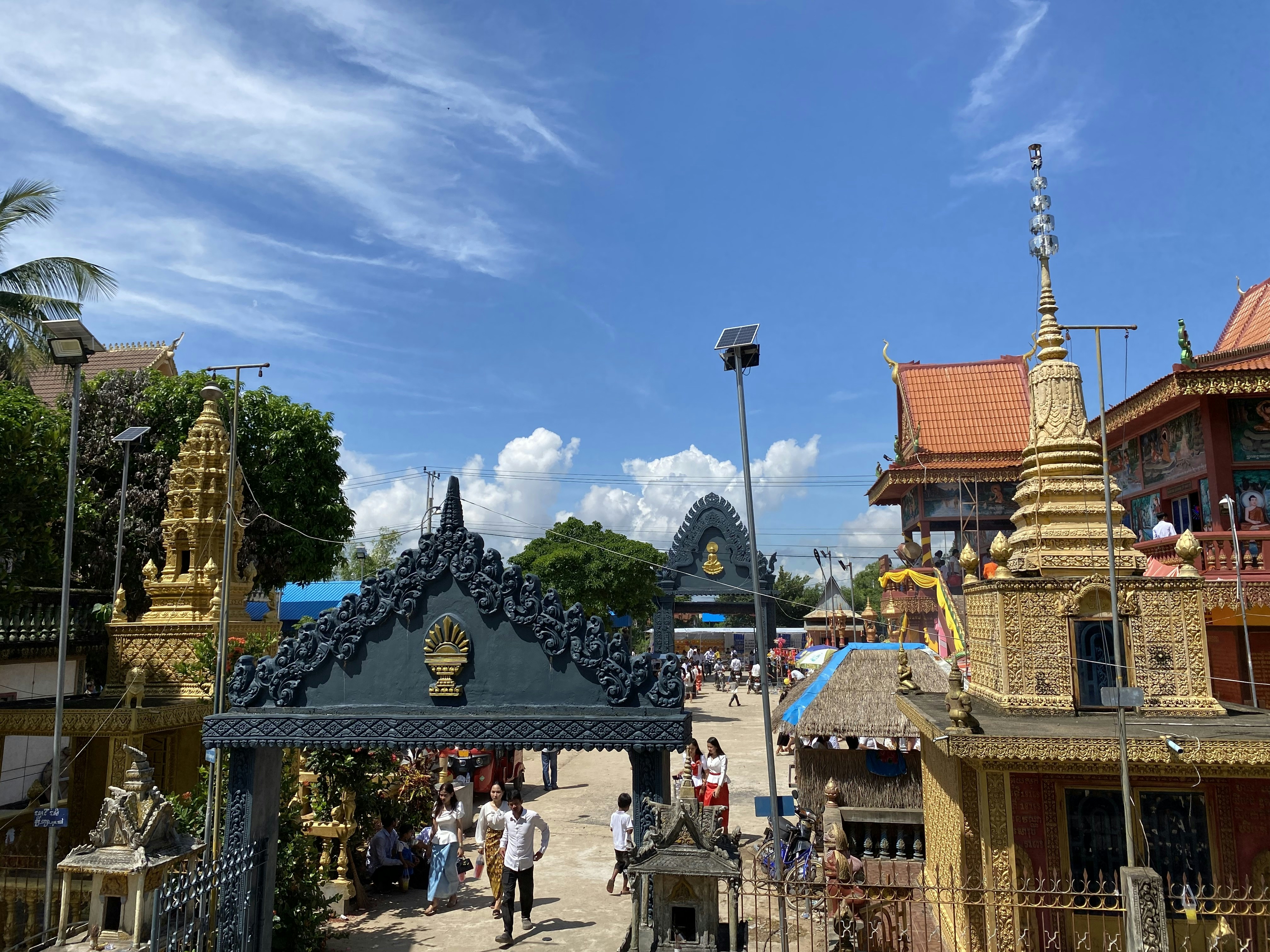 Cerulean Sky Over a Gate of Gold and Spires