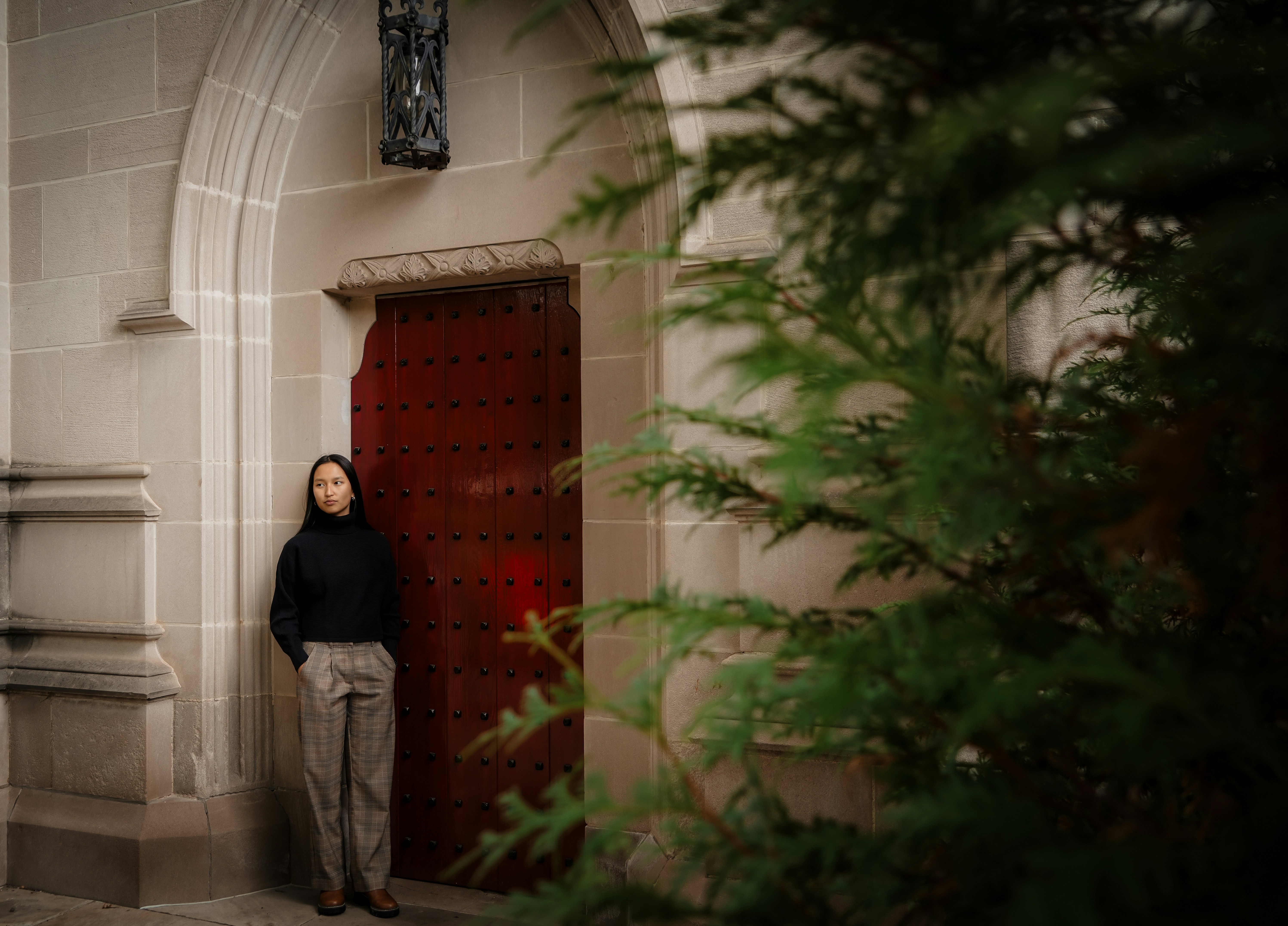 Standalone Figure by the Red Door