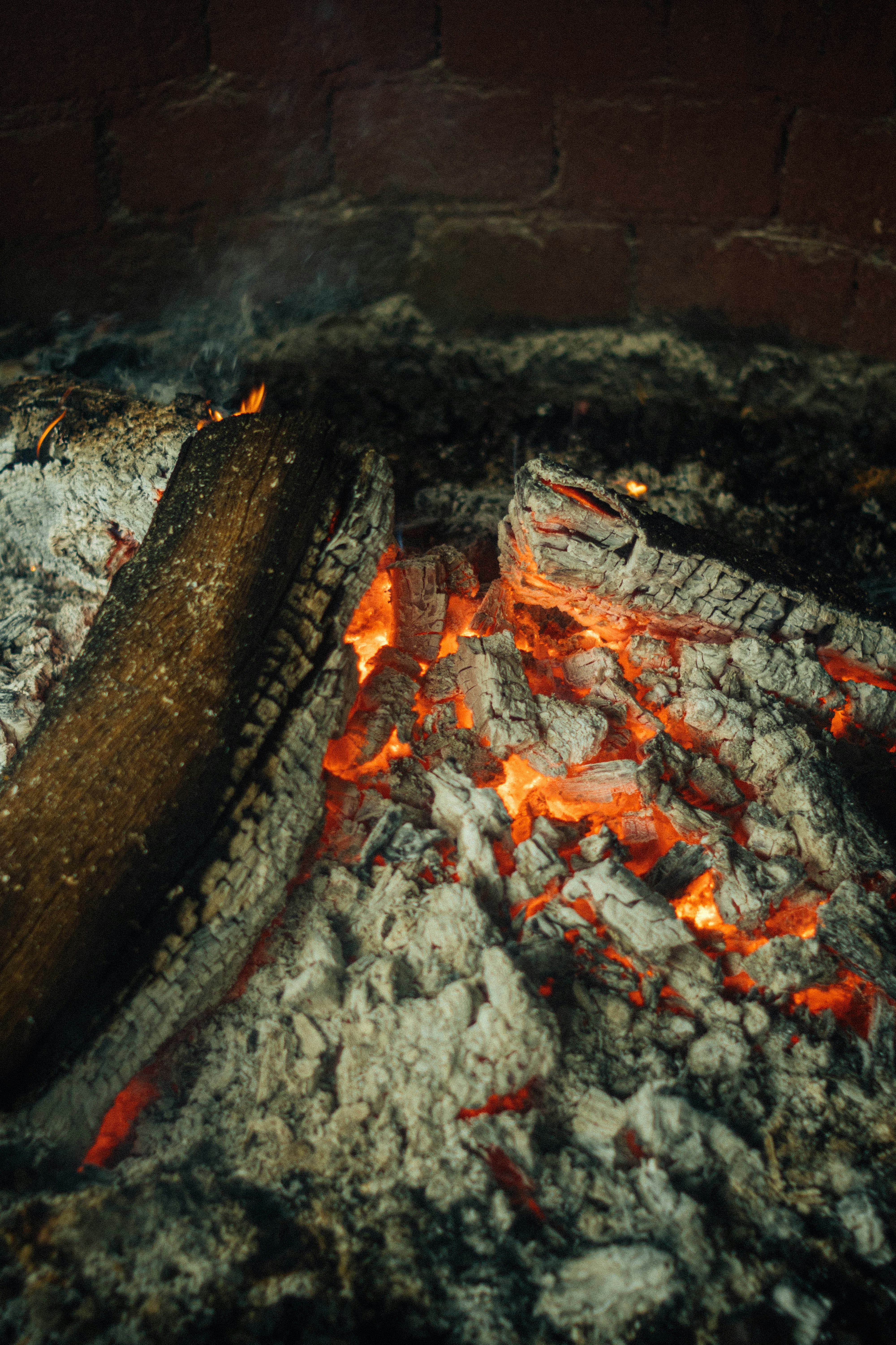 Embers in the Hearth: A Texture-Rich Close-Up