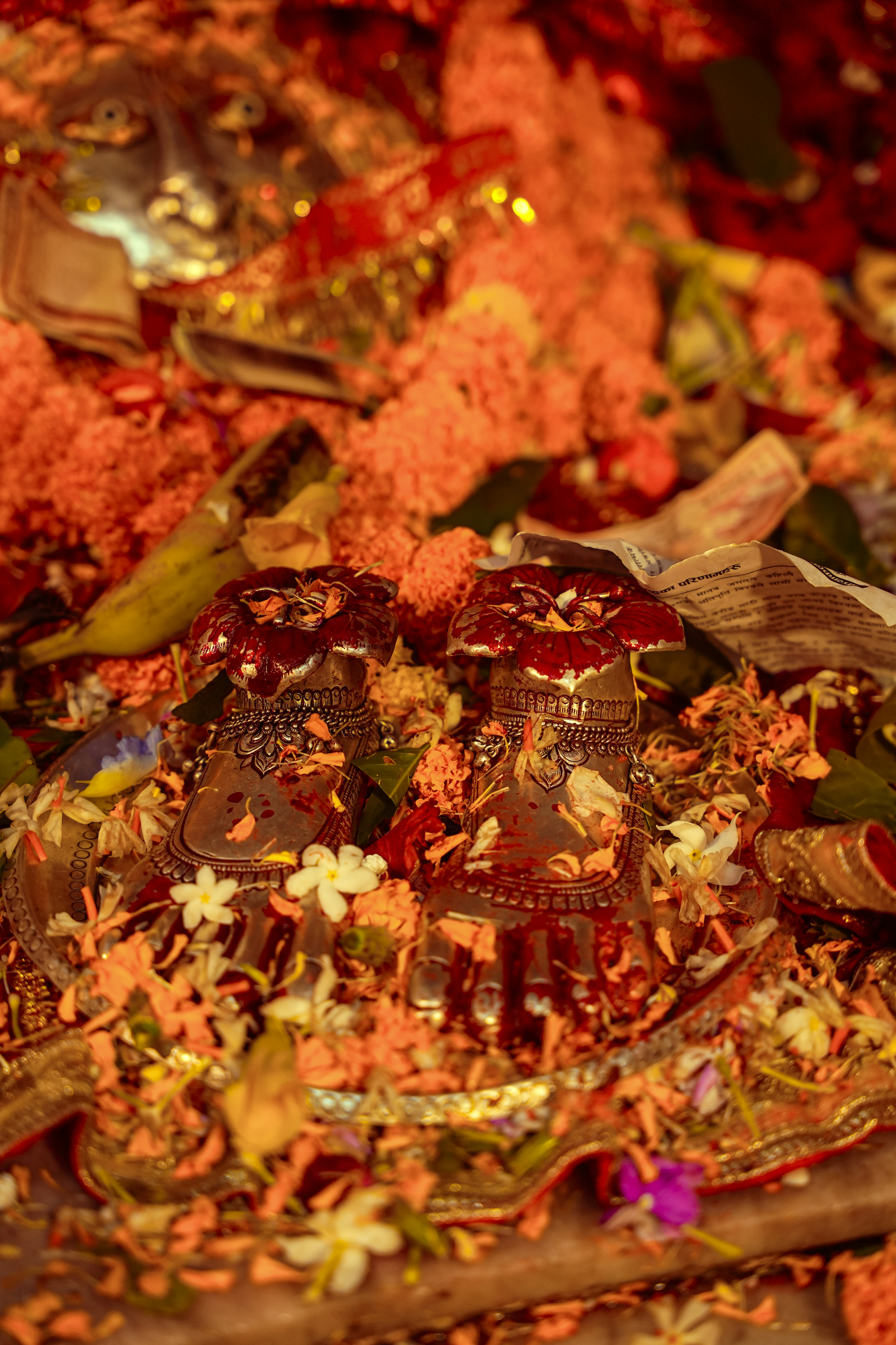 Floral Adorned Sacred Vessel: A Coral of Candied Blessings