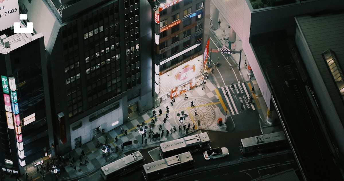 Foto zum Thema Eine Luftaufnahme einer Stadt bei Nacht – Kostenloses ... Foto zum Thema Eine Luftaufnahme einer Stadt bei Nacht – Kostenloses ...