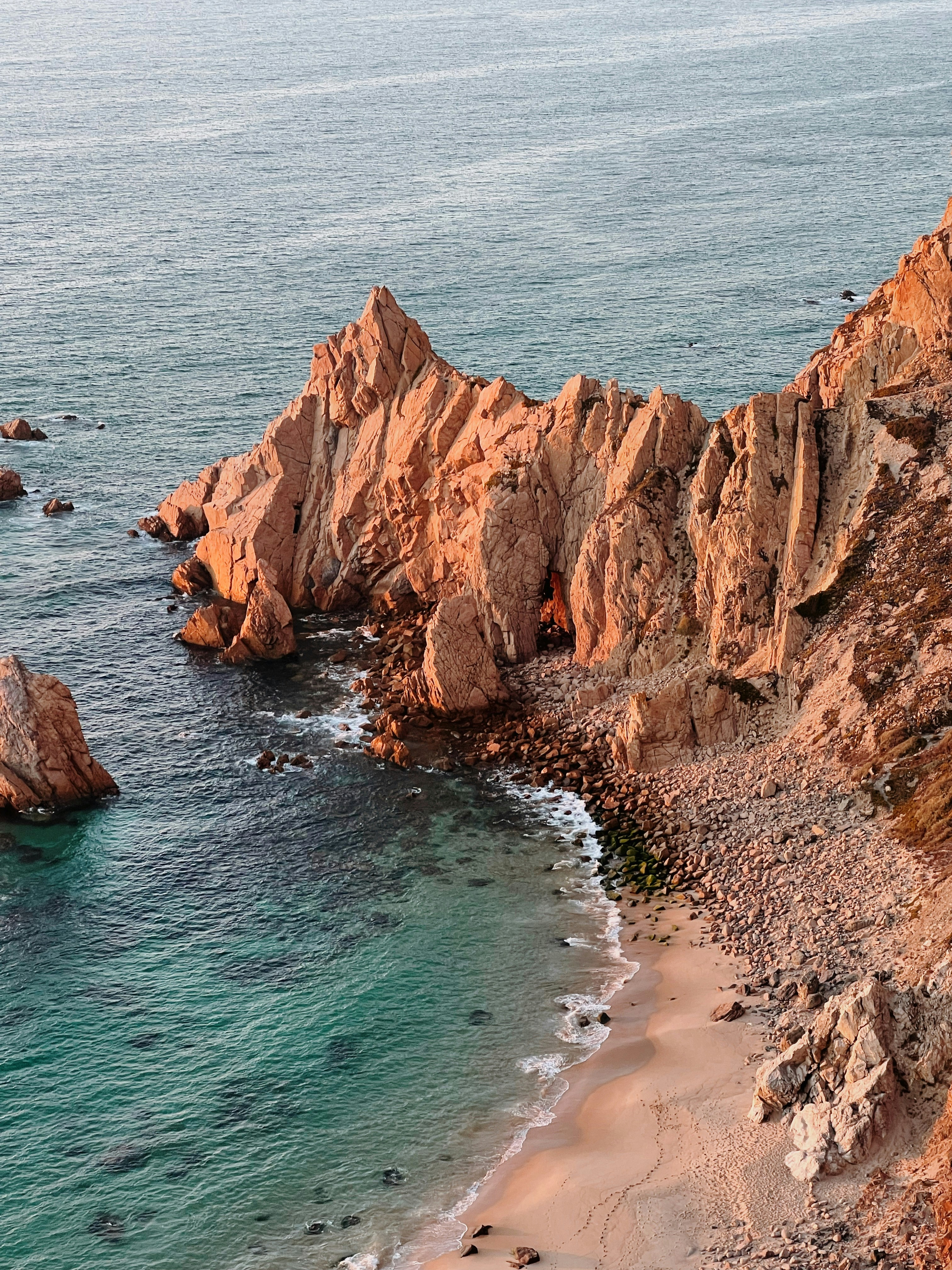 The golden hour over the ocean