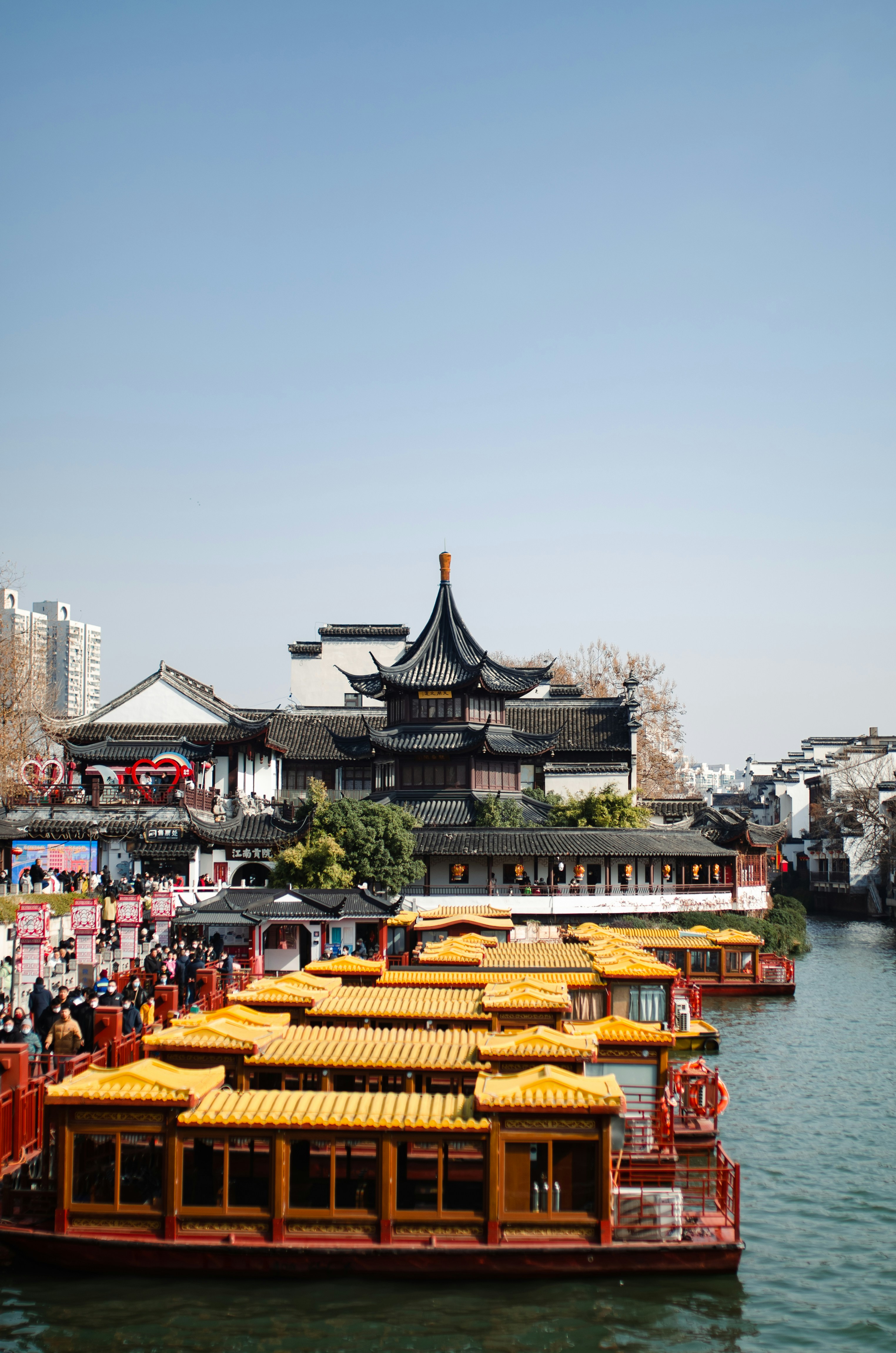 Riverside Pagoda and the Fleet of Golden Boats