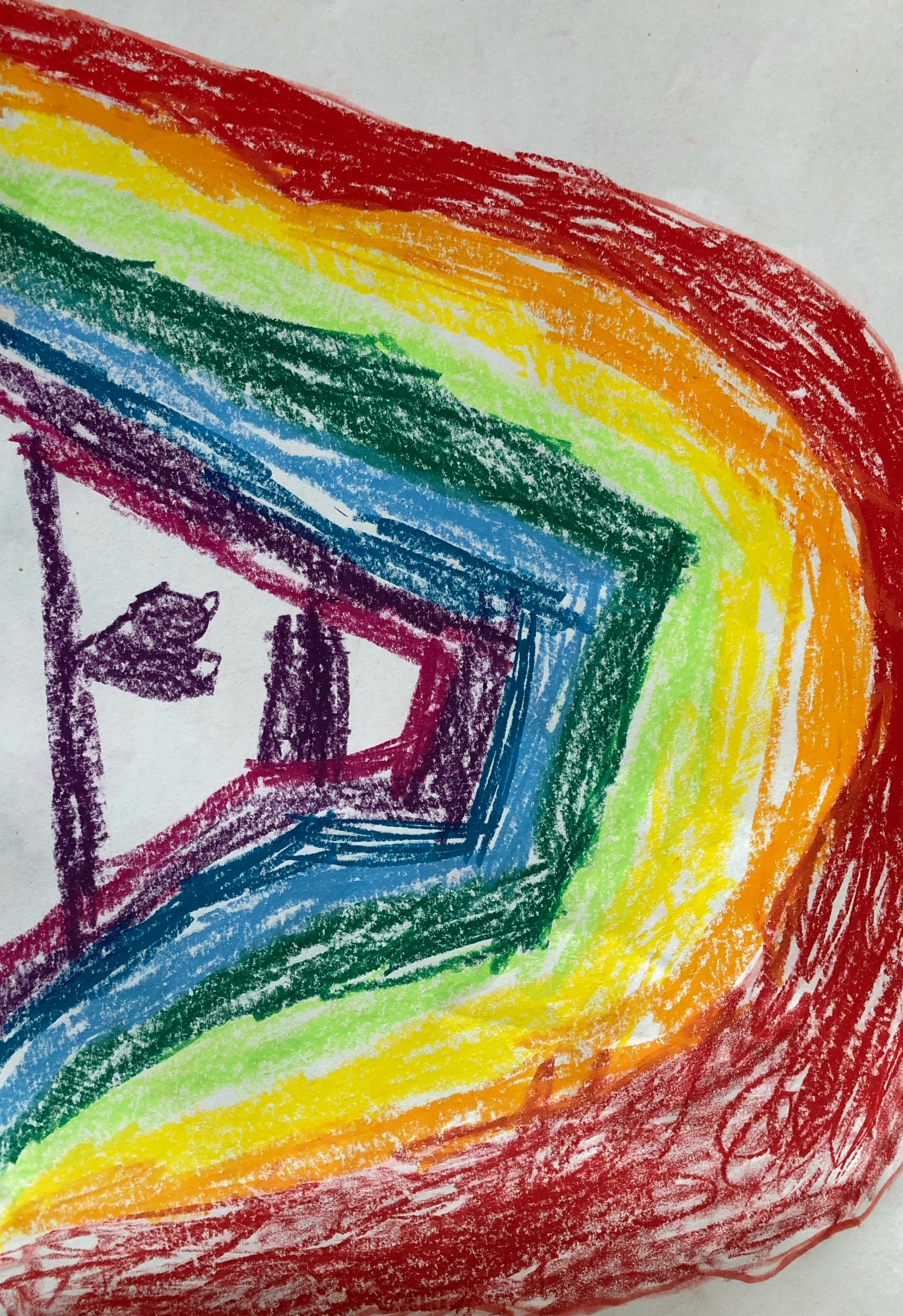 A child's drawing of a rainbow triangle photo – Free Schweiz Image on ...