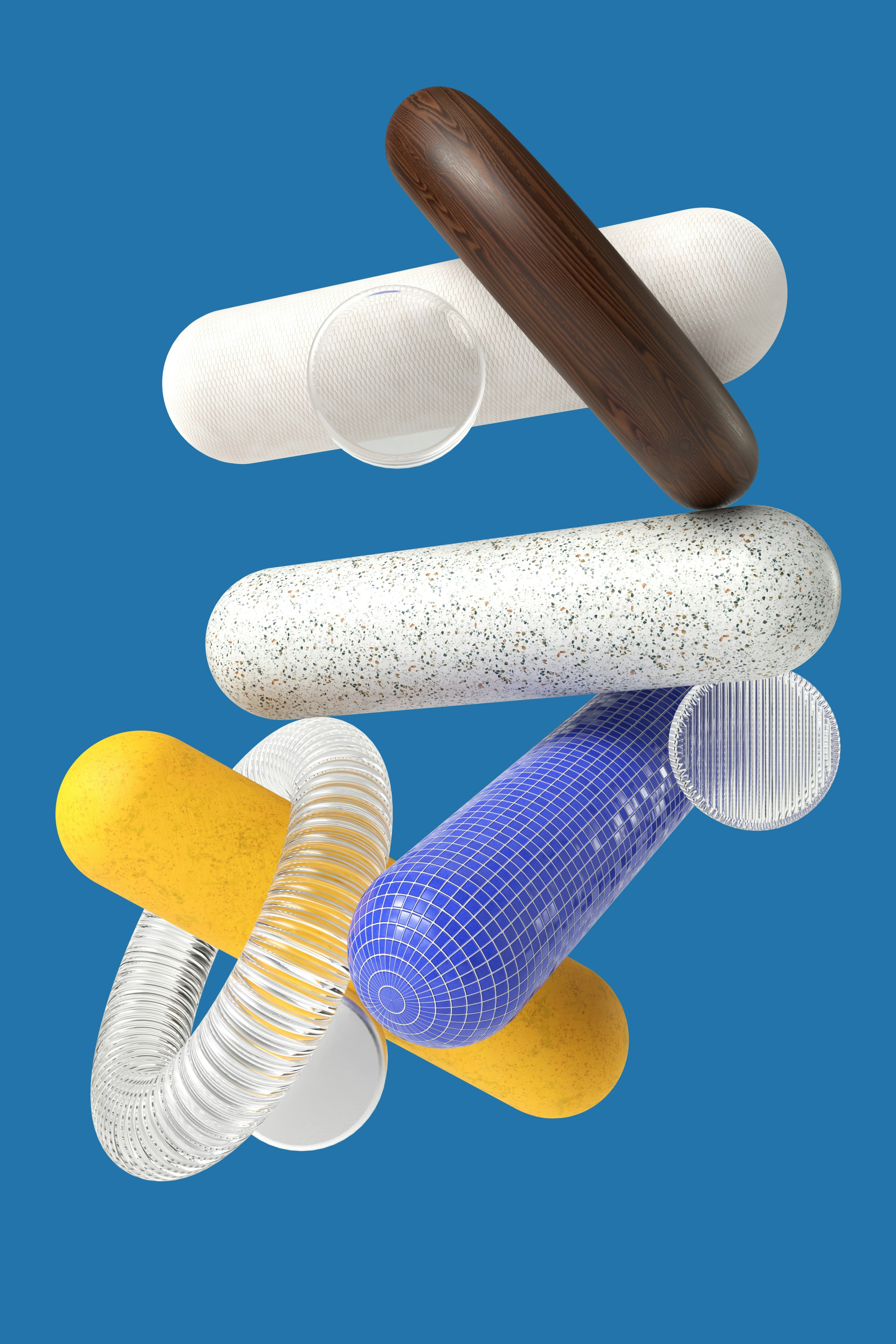 A group of different colored objects flying through the air photo ...