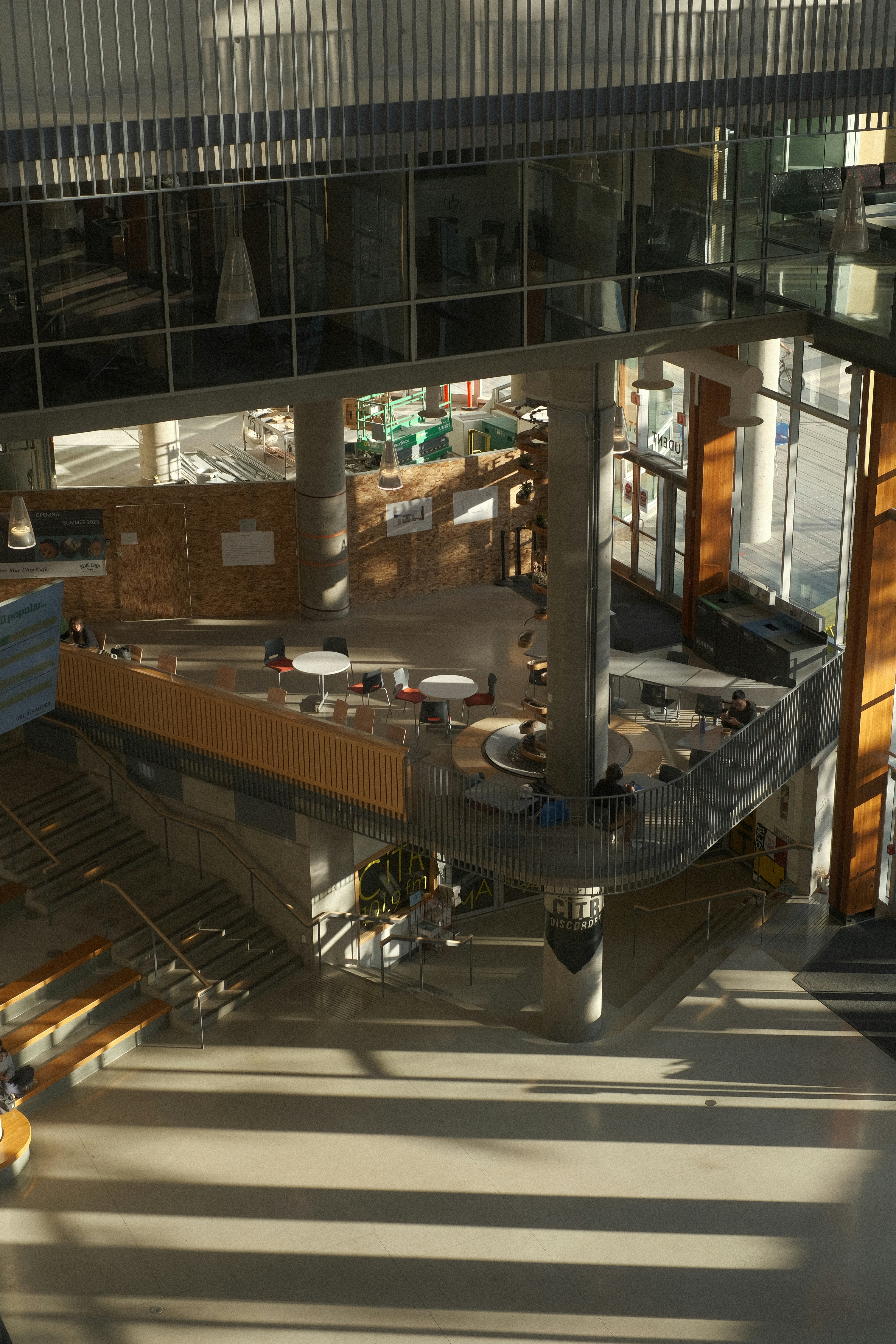 An aerial view of a building with a staircase photo – Free Ubc Image on ...