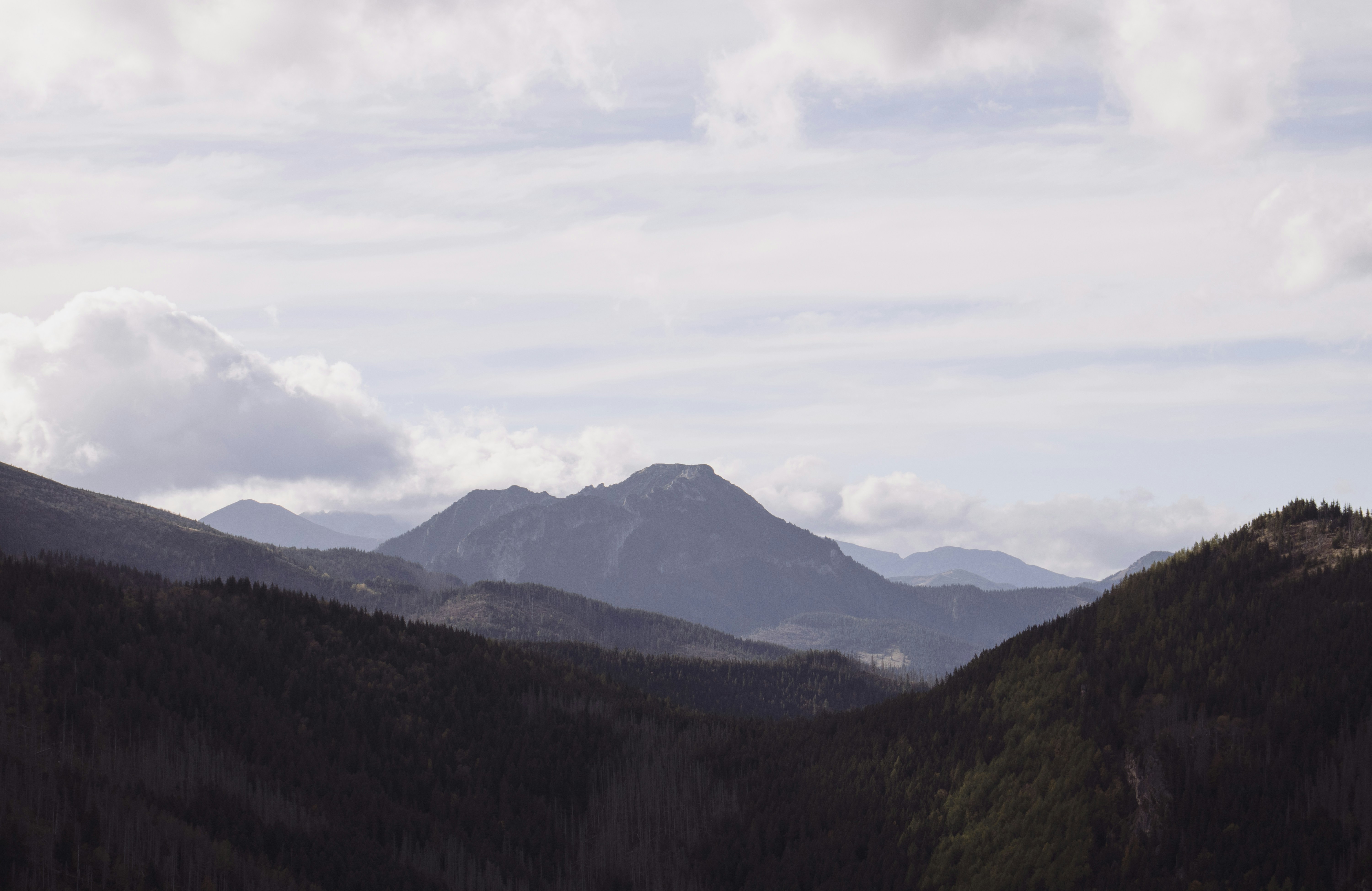 A view of a mountain range from a distance photo – Free Land Image on ...