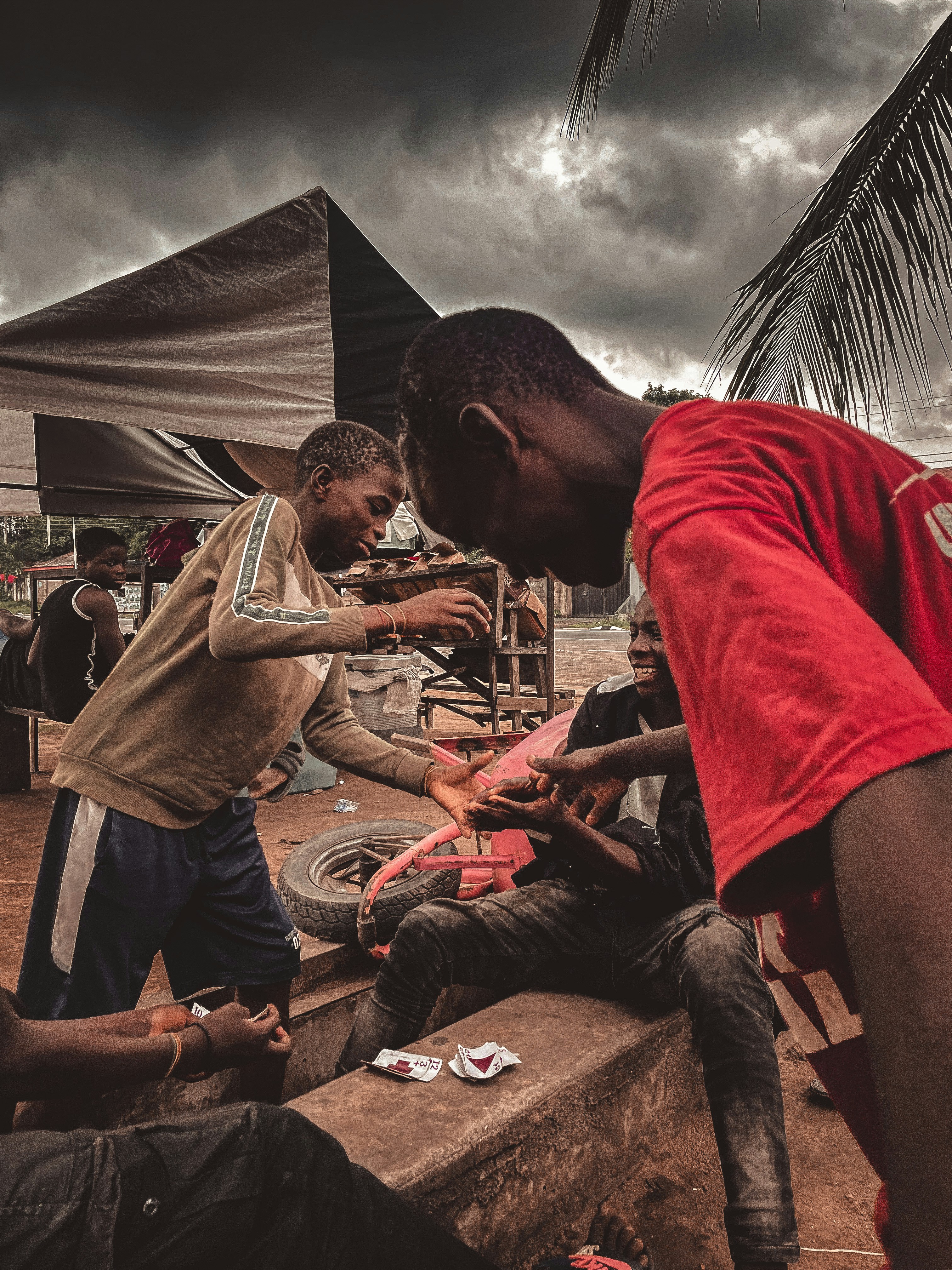 Handshake Under a Stormy Sky: The Tangle of Exchange