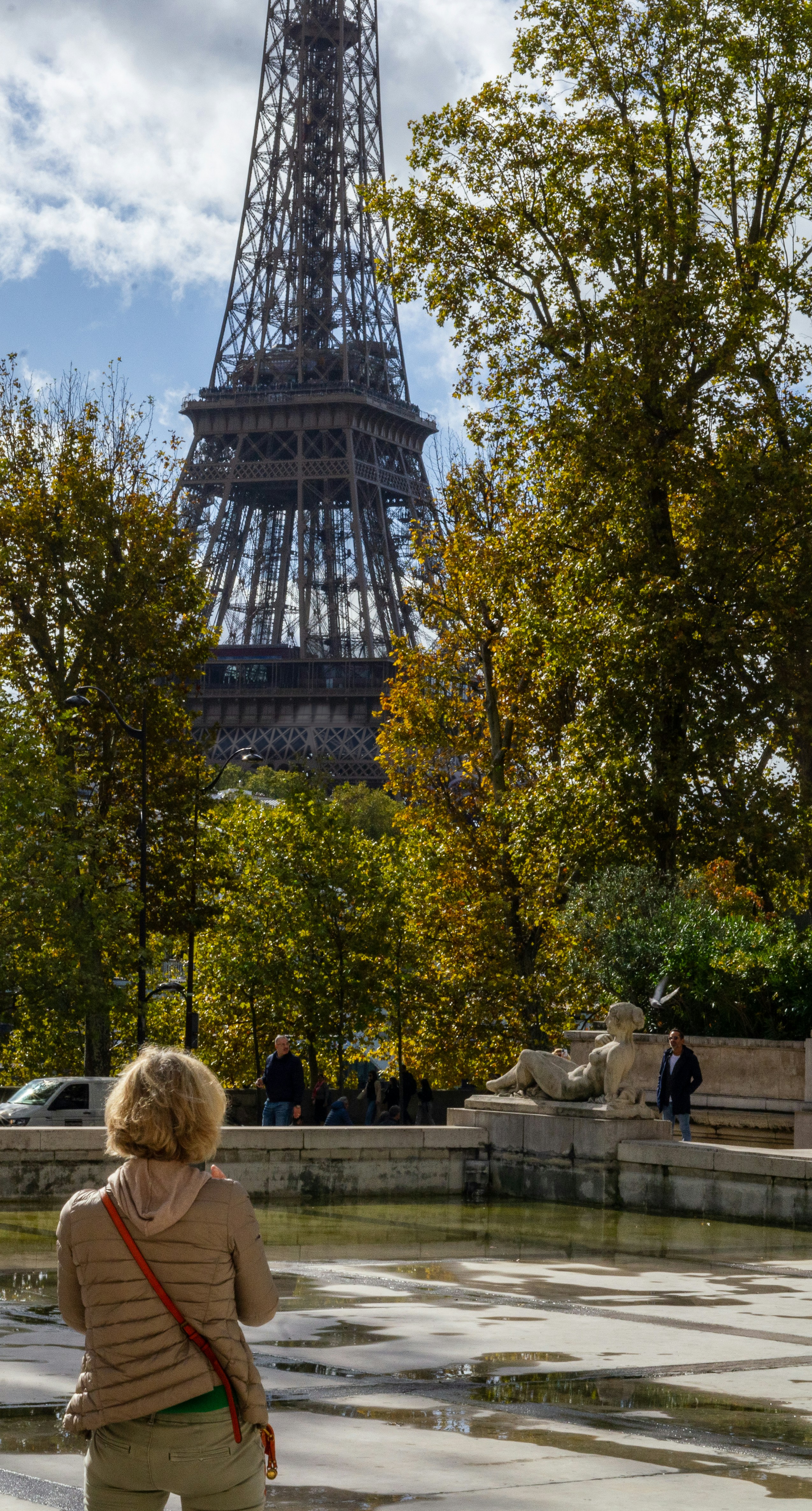 Between Leaves and Iron: Eiffel Tower Framed by Autumn in Paris