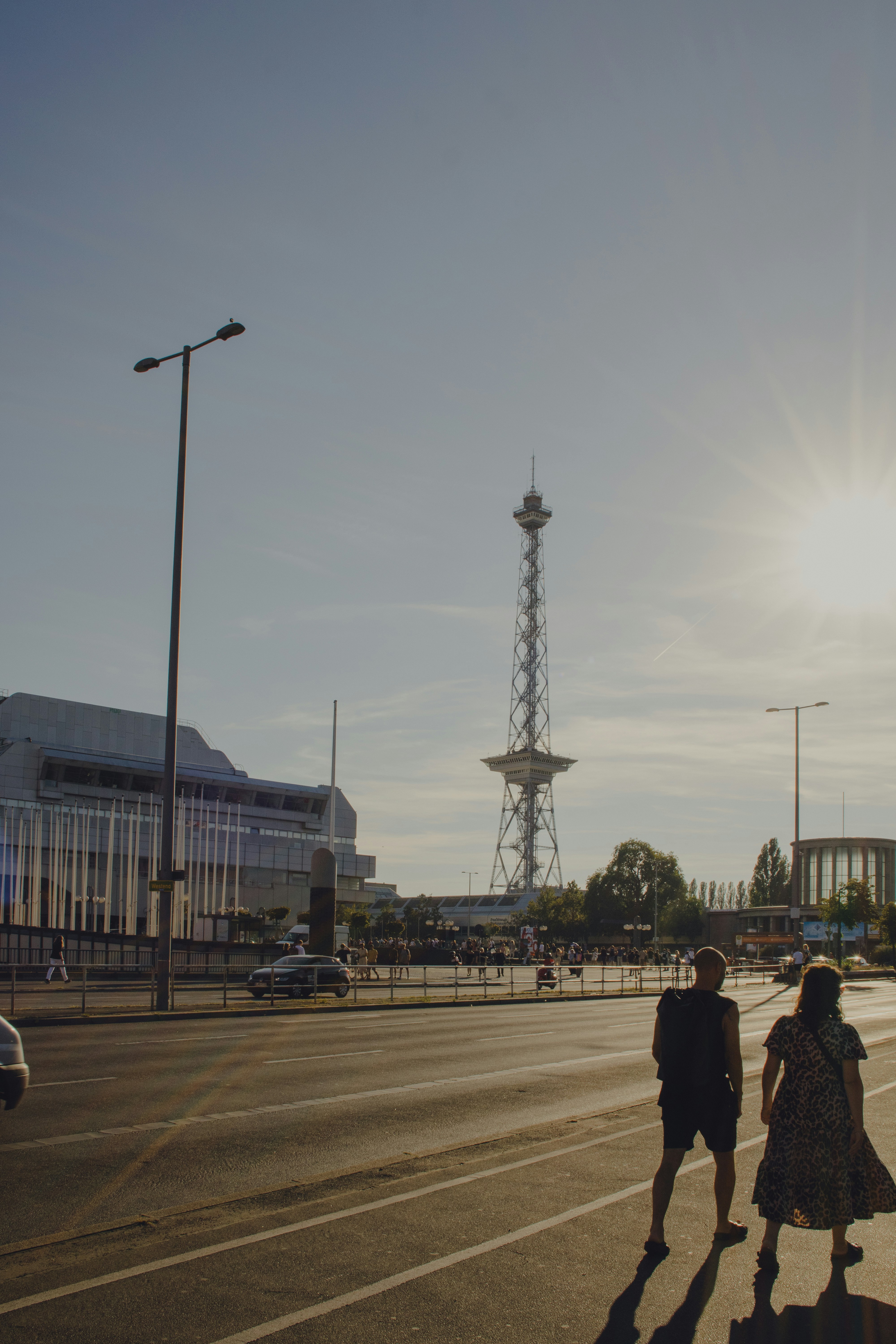 Golden Hour Tower: A Quiet Street Woven with Shadow