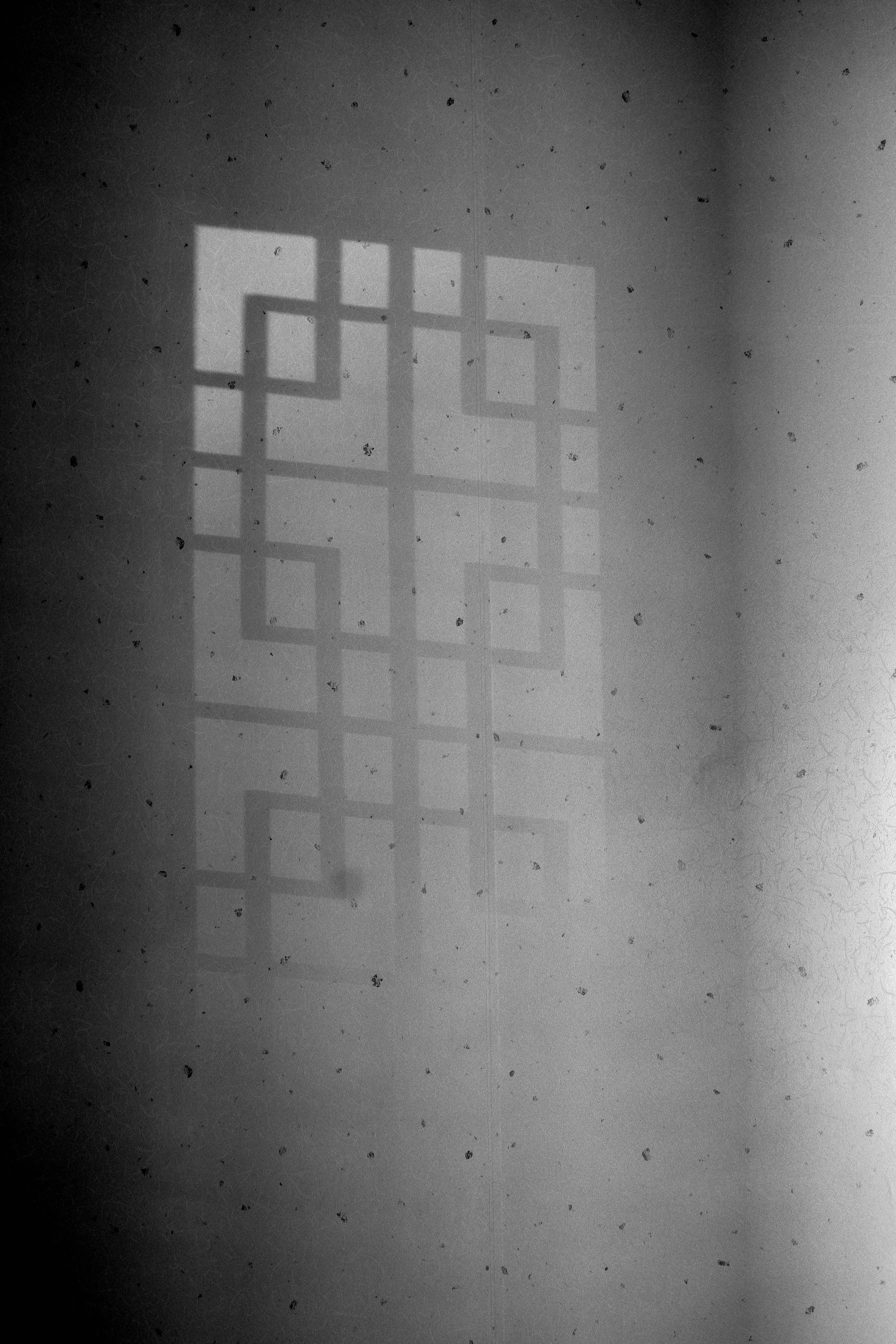 Geometric Light: A Silent QR Pattern on Grainy Glass