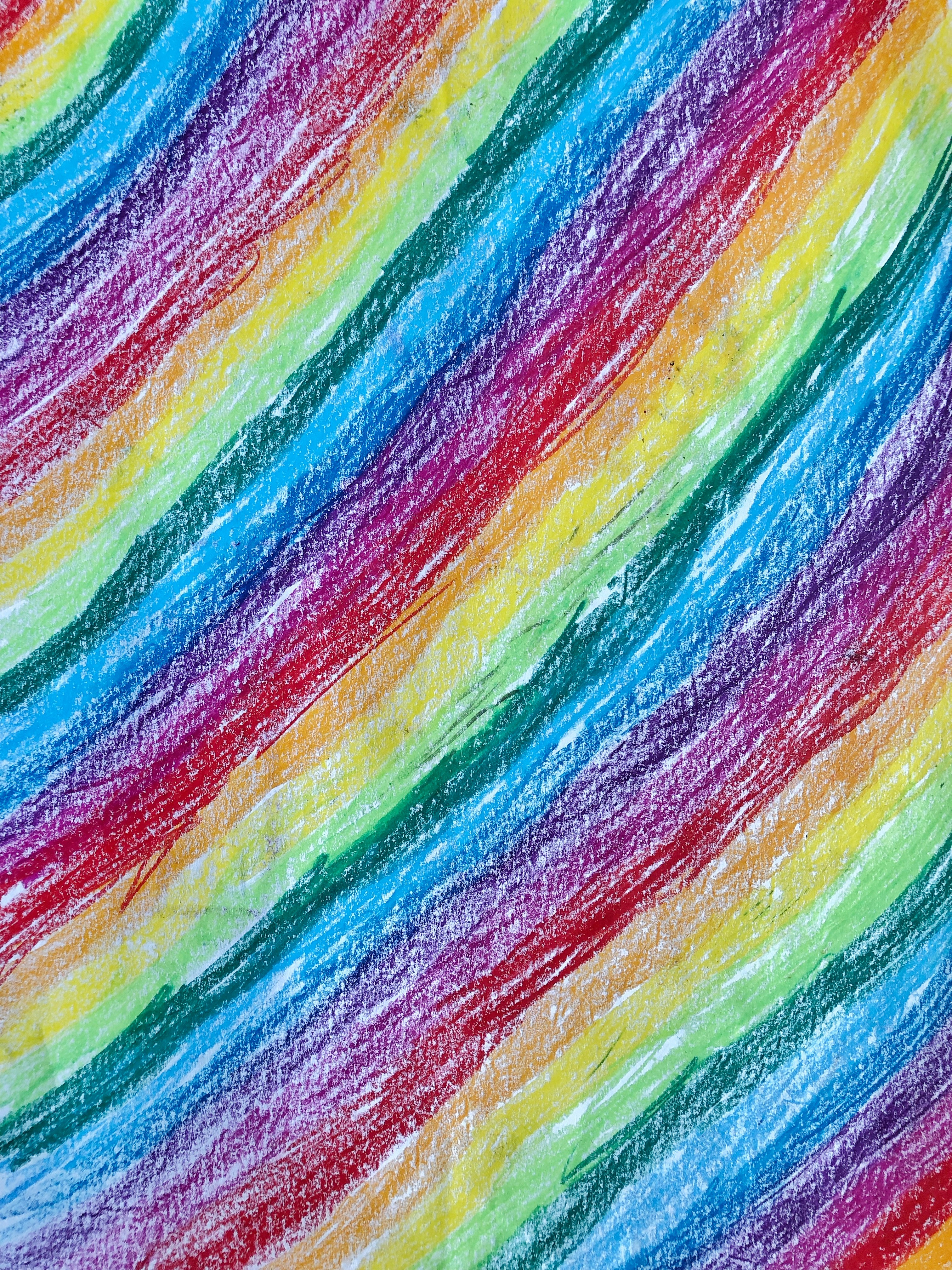 Diagonal Prism: A Rainbow Sketch Across the Canvas