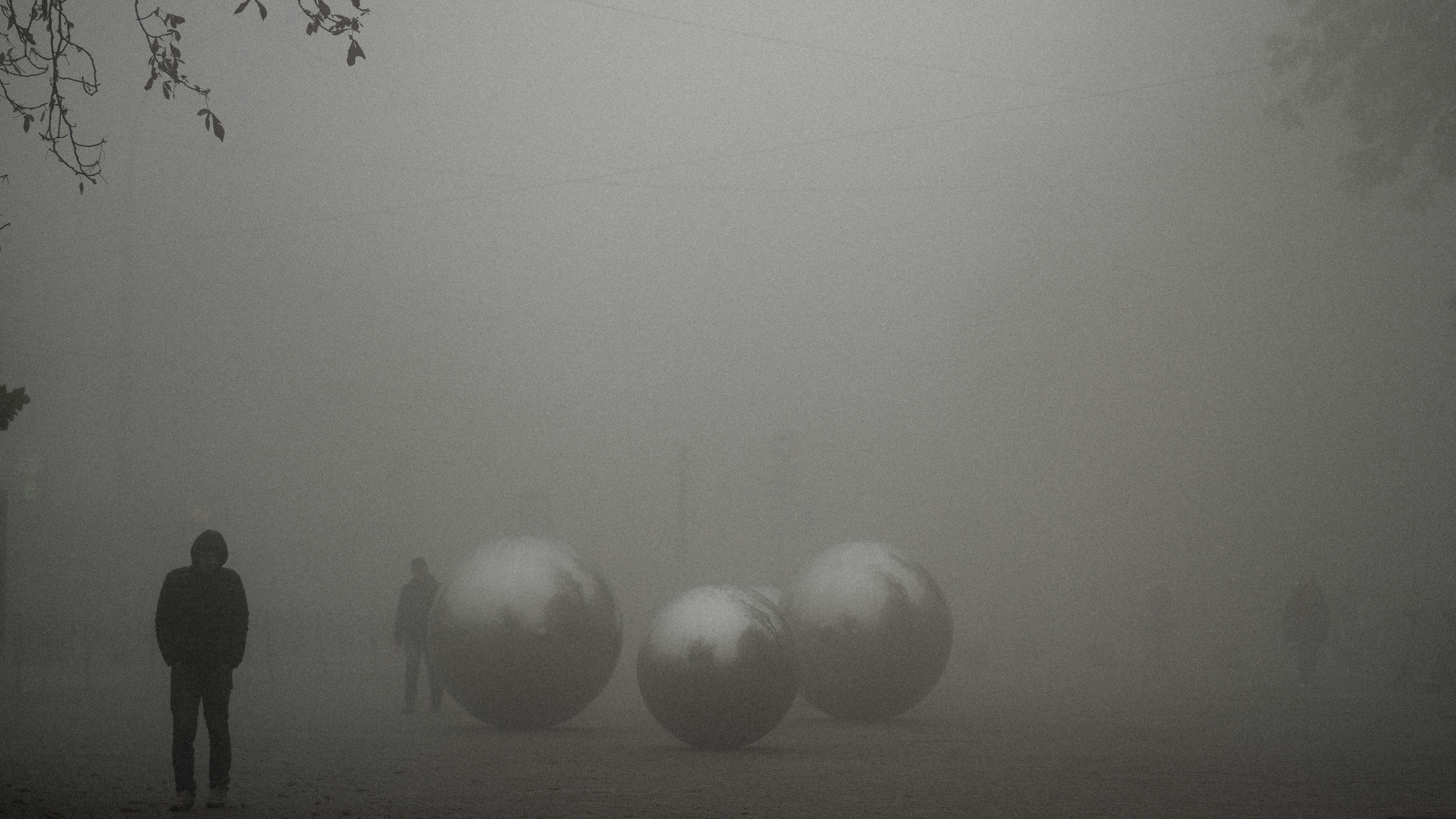 Haze and Orbs: A Quiet Park's Steel Echoes