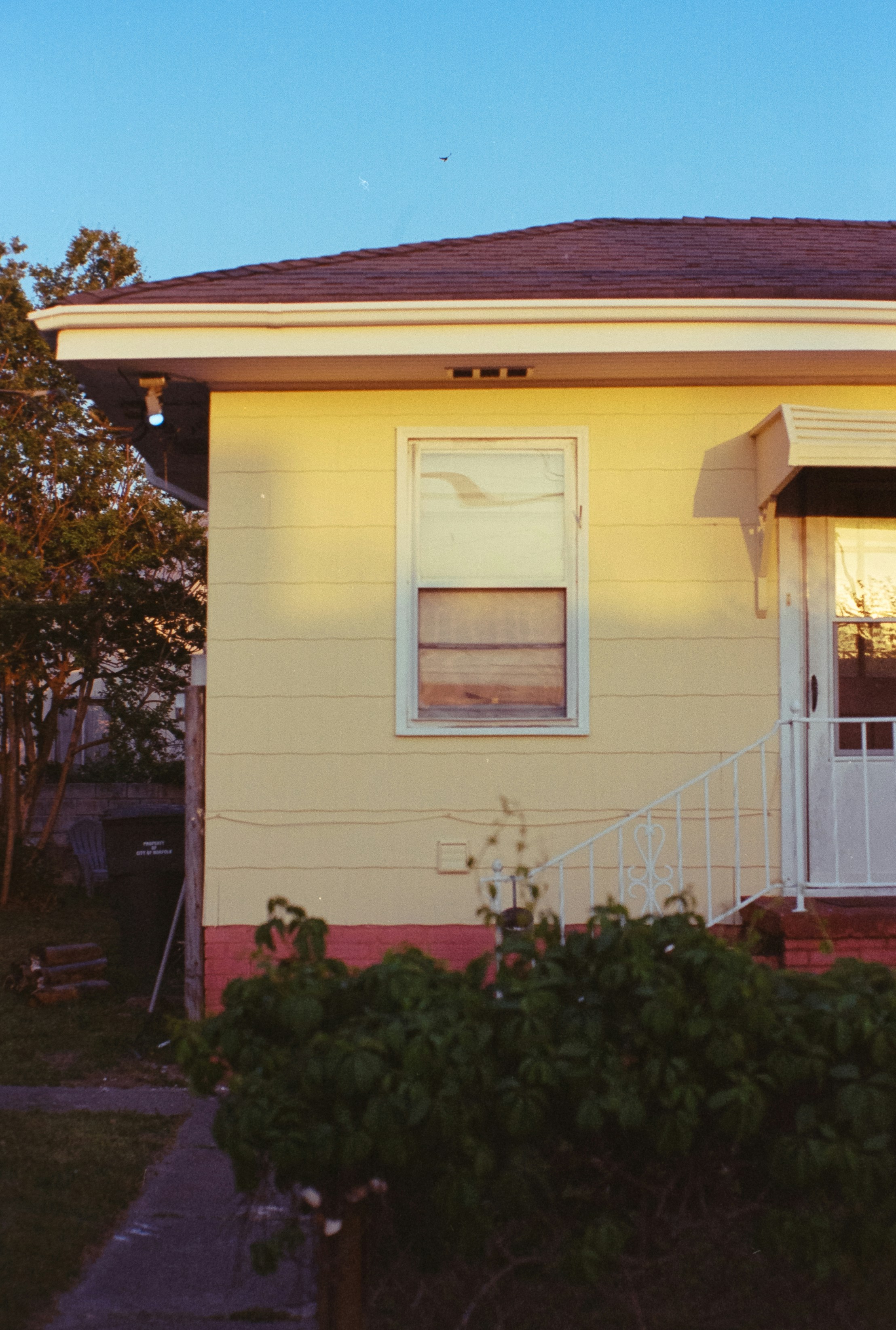 House at golden hour
