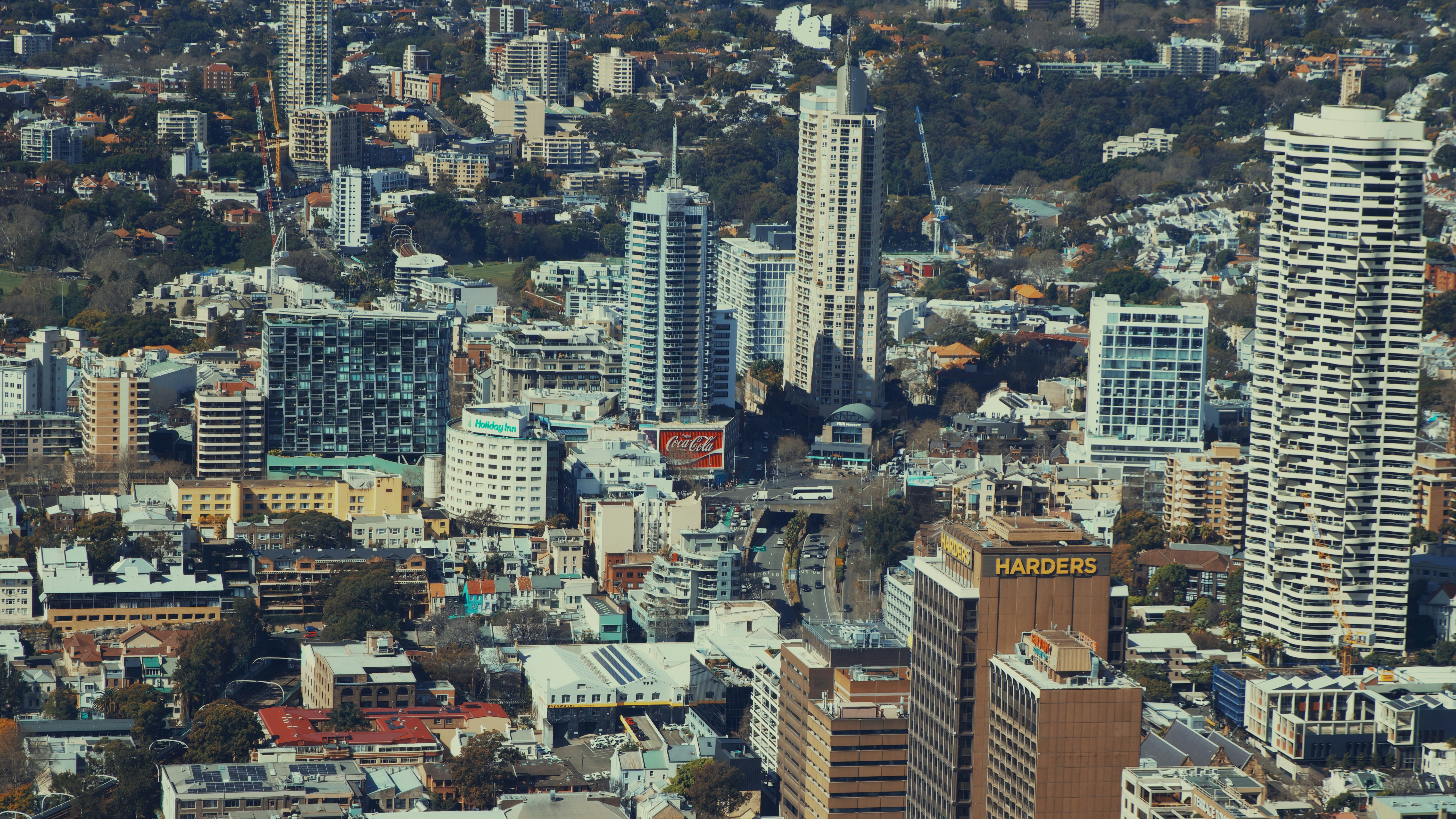 Urban Mosaic: A Hidden Ridge of Tall Buildings and Red Brick Faces
