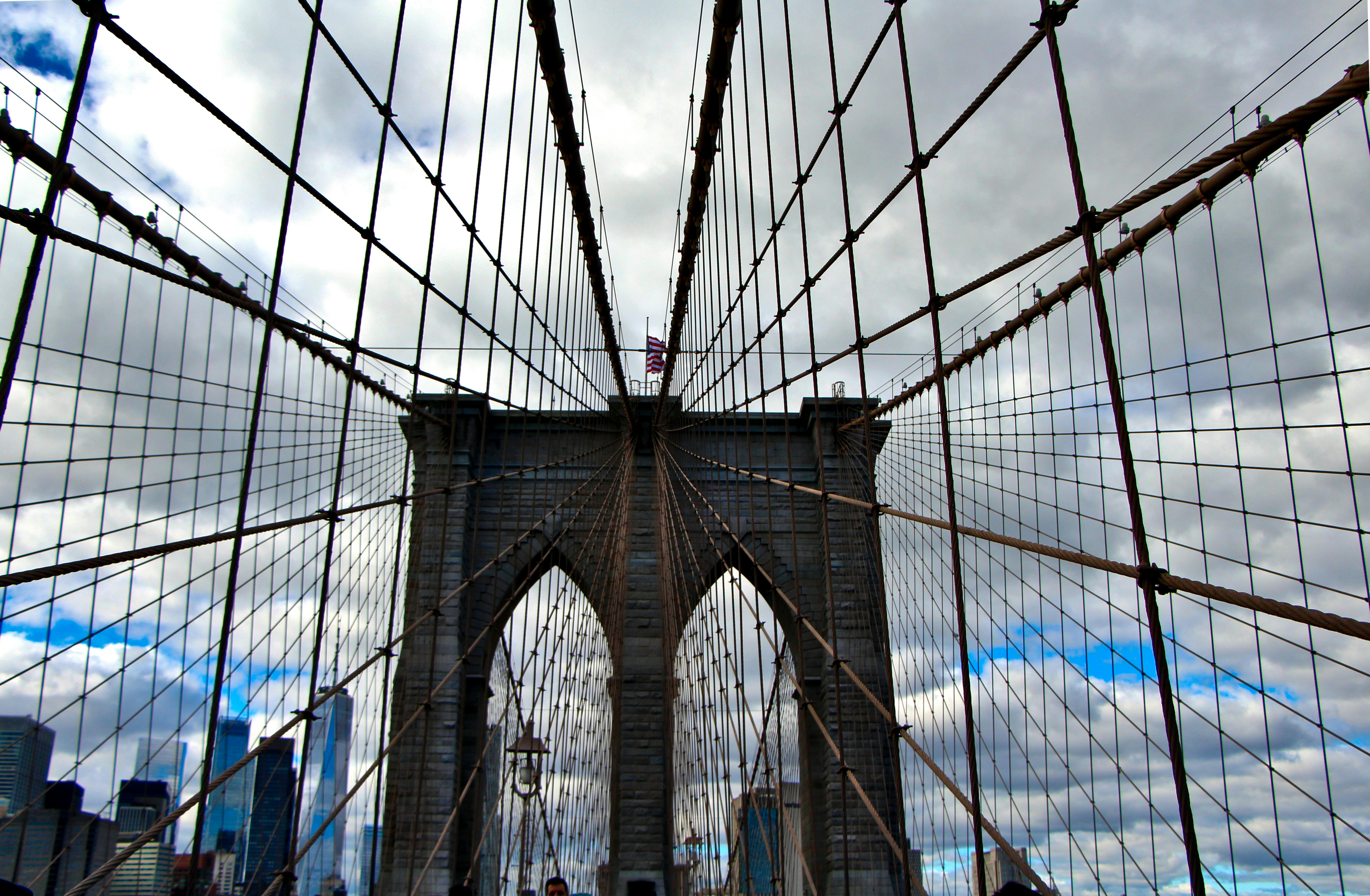 A view of the brooklyn bridge from the ground photo – Free Brooklyn ...