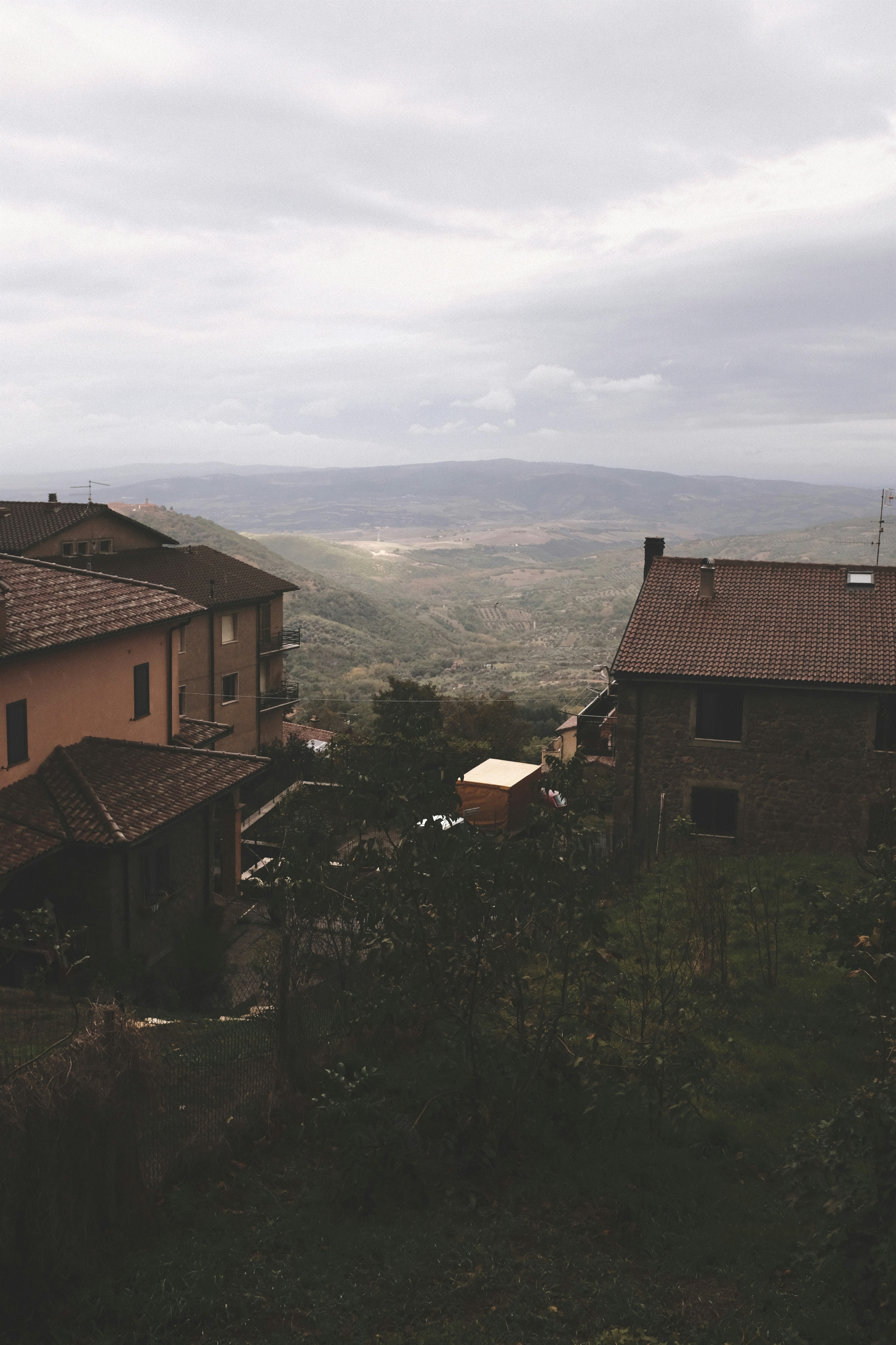 Hillside Overlook: Terracotta Roofs Framing a Quiet Valley