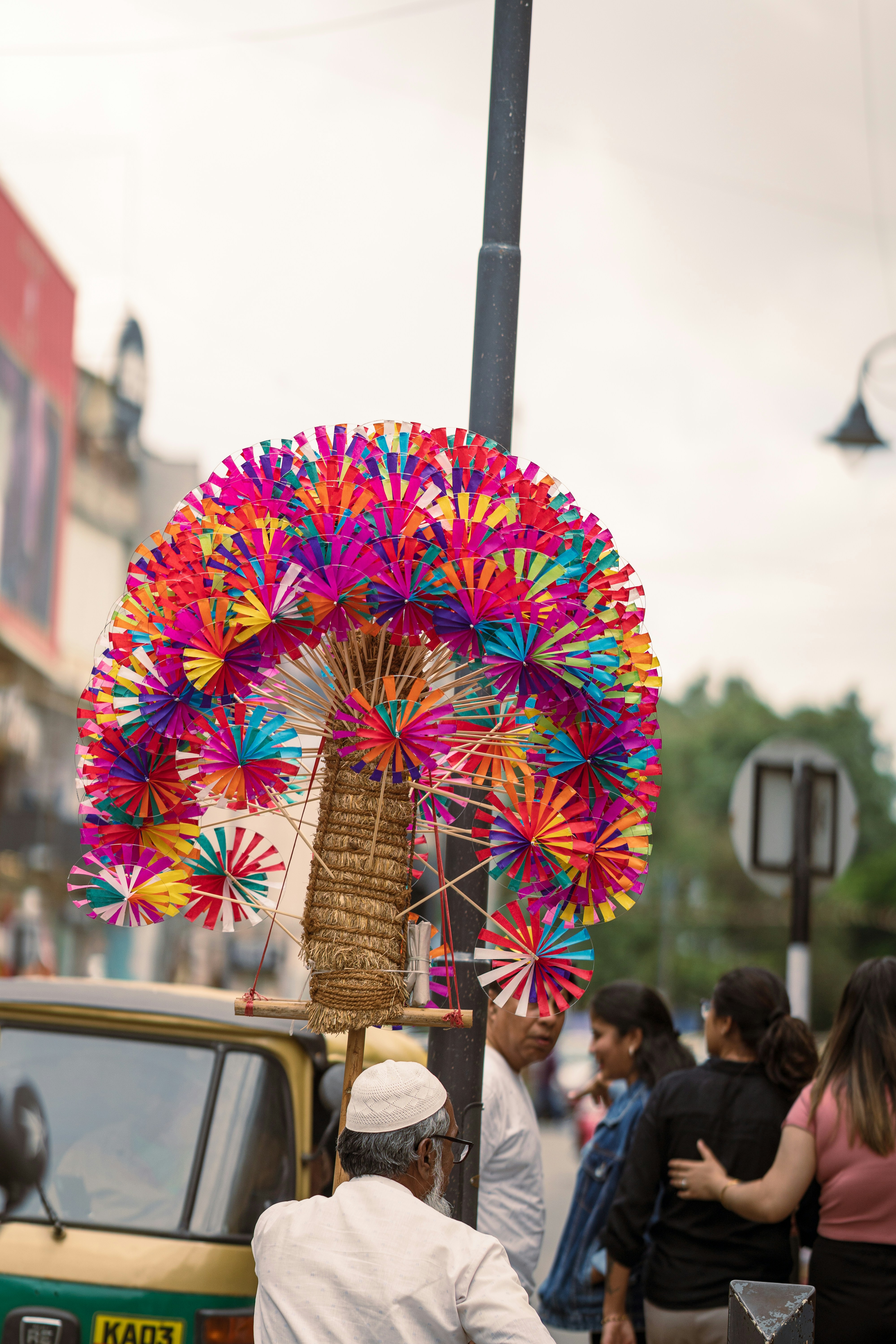 Spinning Rainbows by the Street Vendor