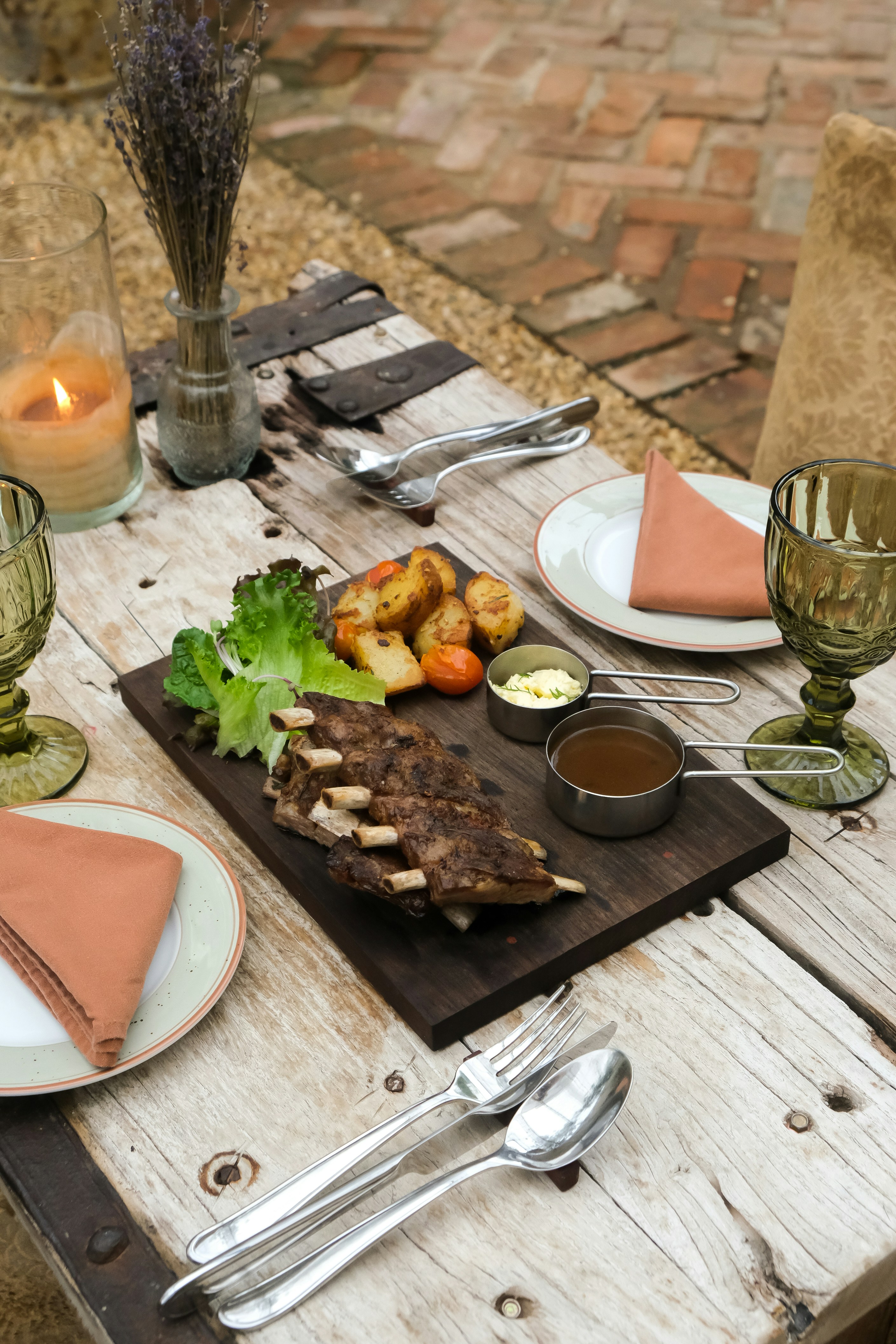 Tray of Tender Moments: Beef Rowl with Roasted Roots on a Rustic Table