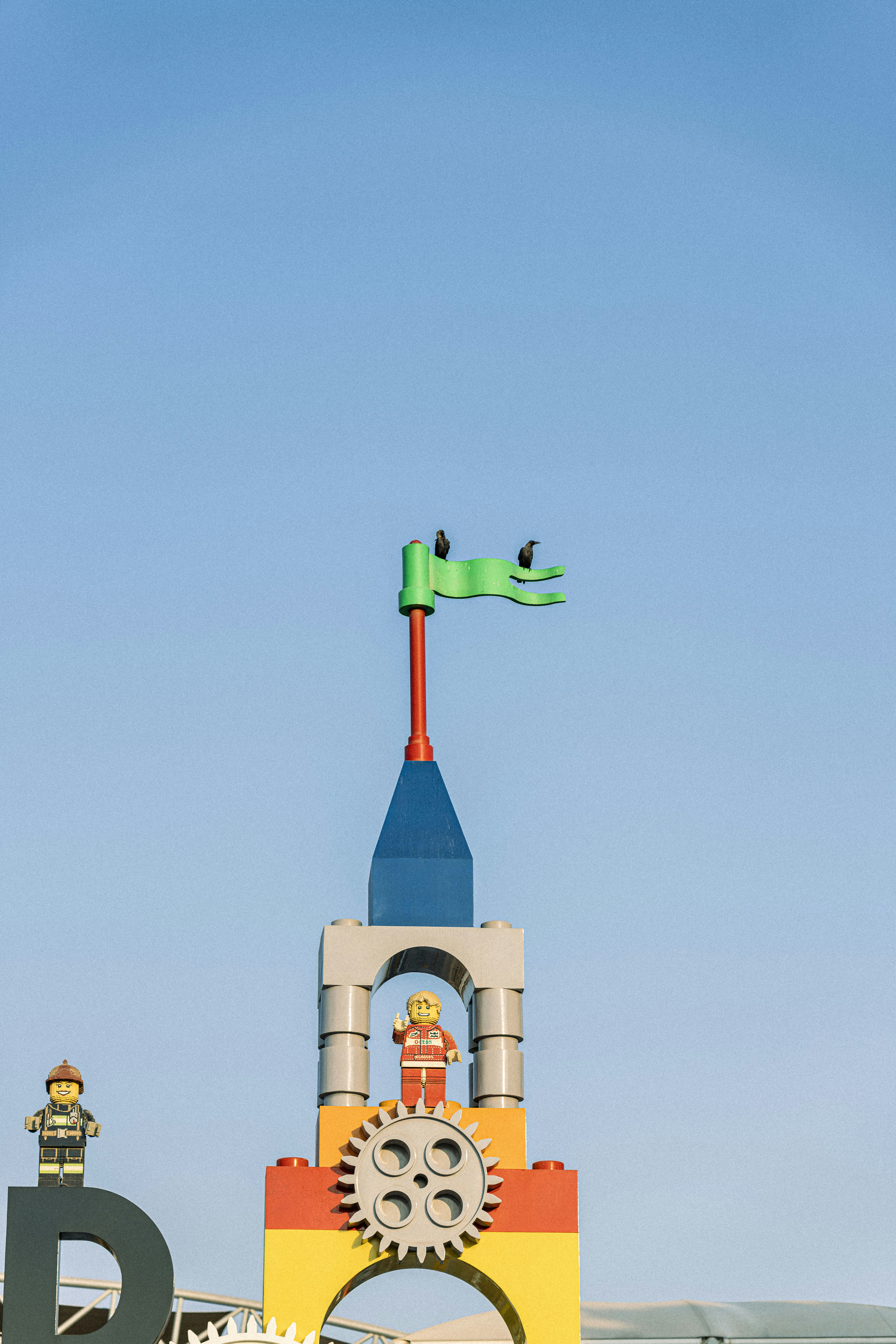 Lego Tower of Time: A Lego Minifigure at the Peak