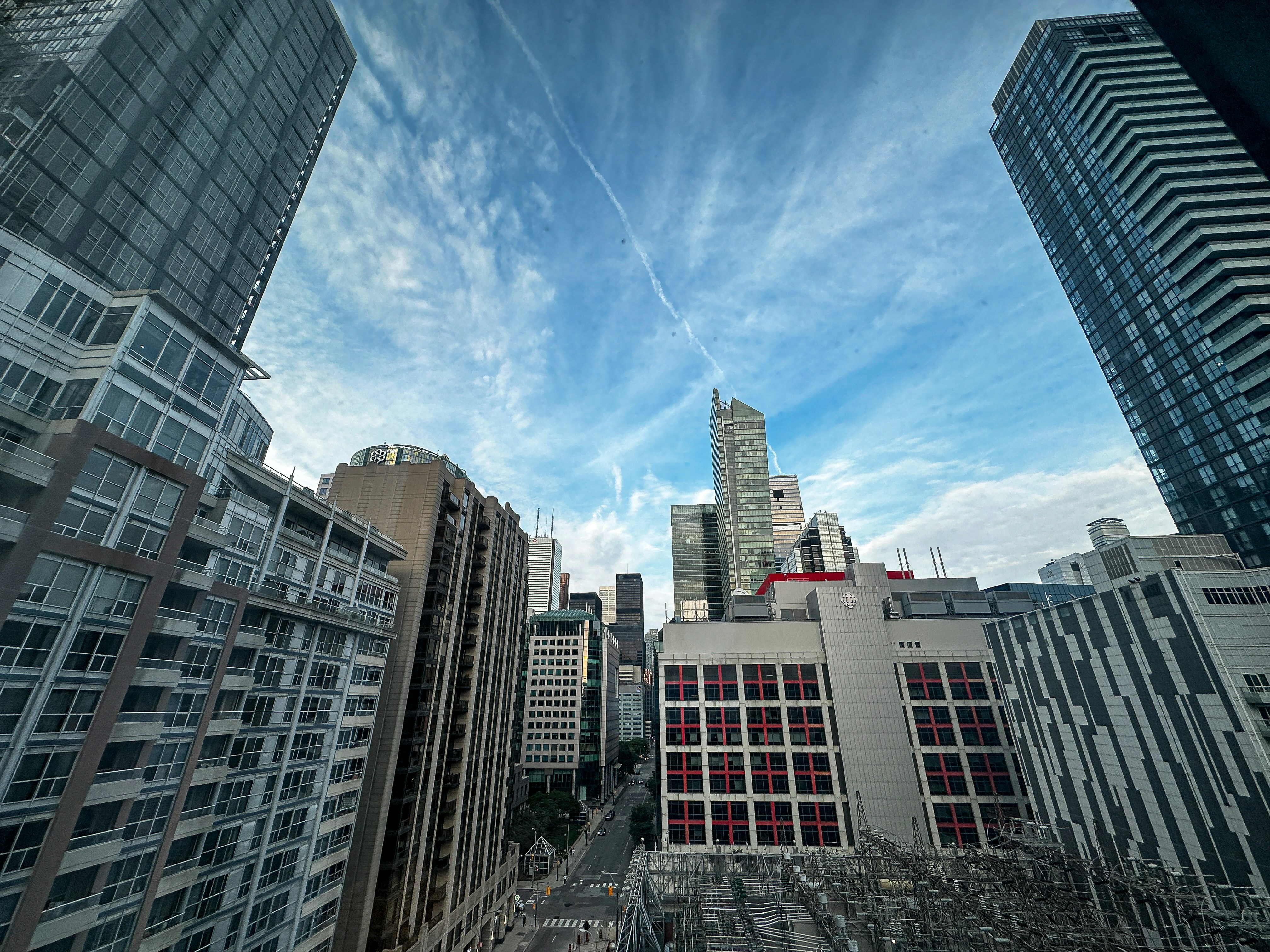 A view of some very tall buildings in a city photo – Free Downtown ...