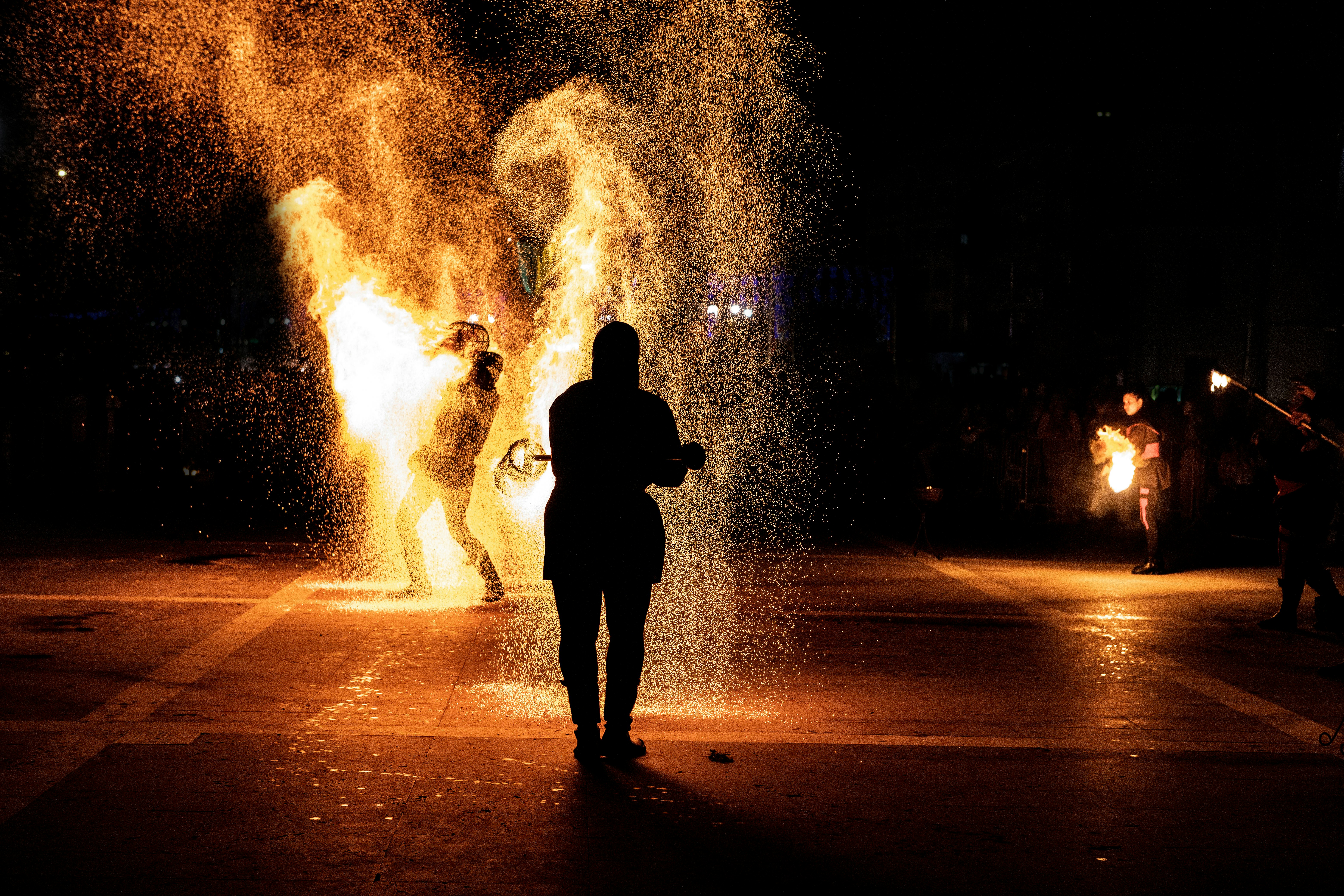 A person standing in front of a fire hydrant photo – Free Santuario ...