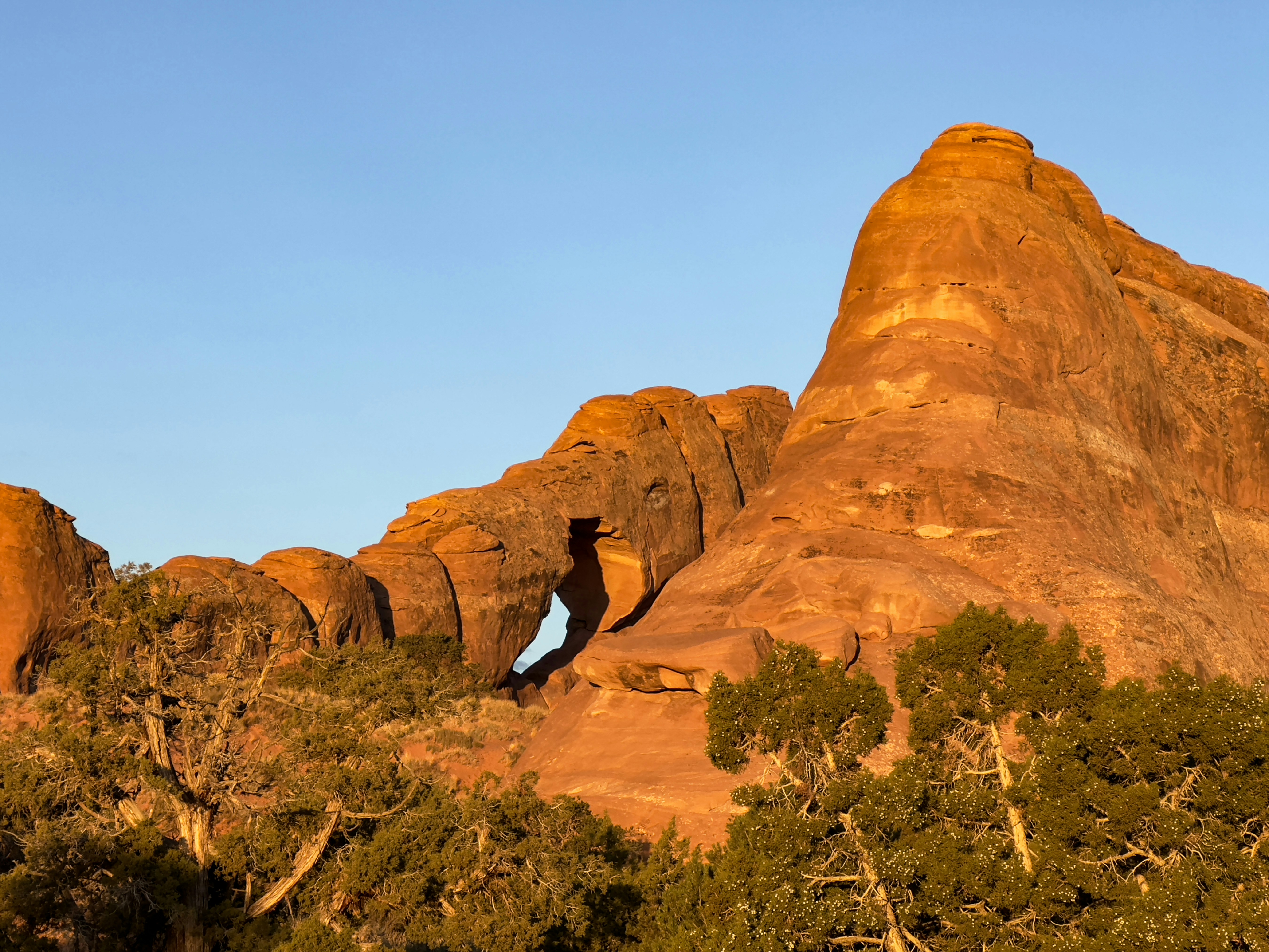 Red Rock Gateway: Natural Arch in Golden Light