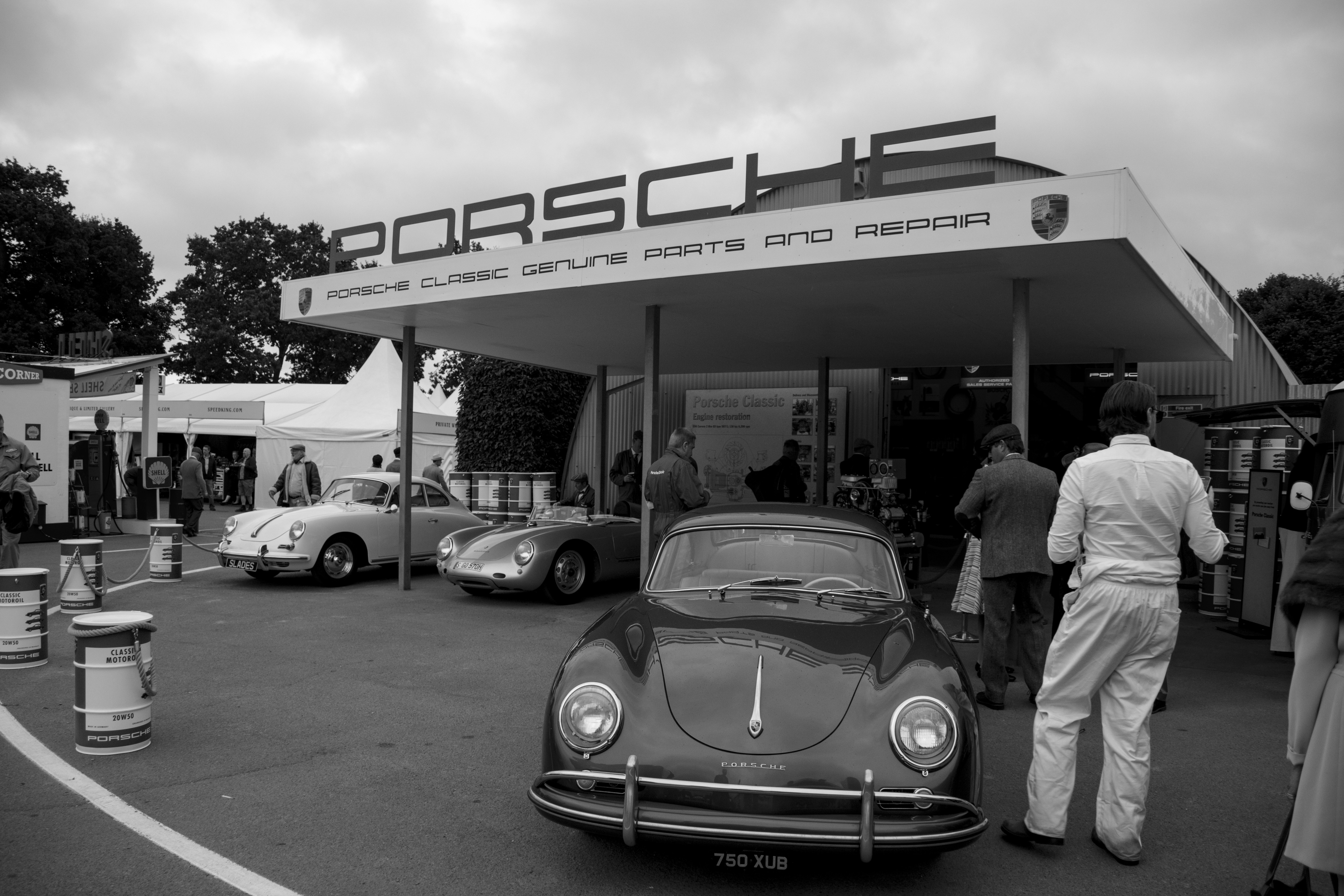 Chrome and Curves on Center Stage: A Vintage Porsche at the Classic Display