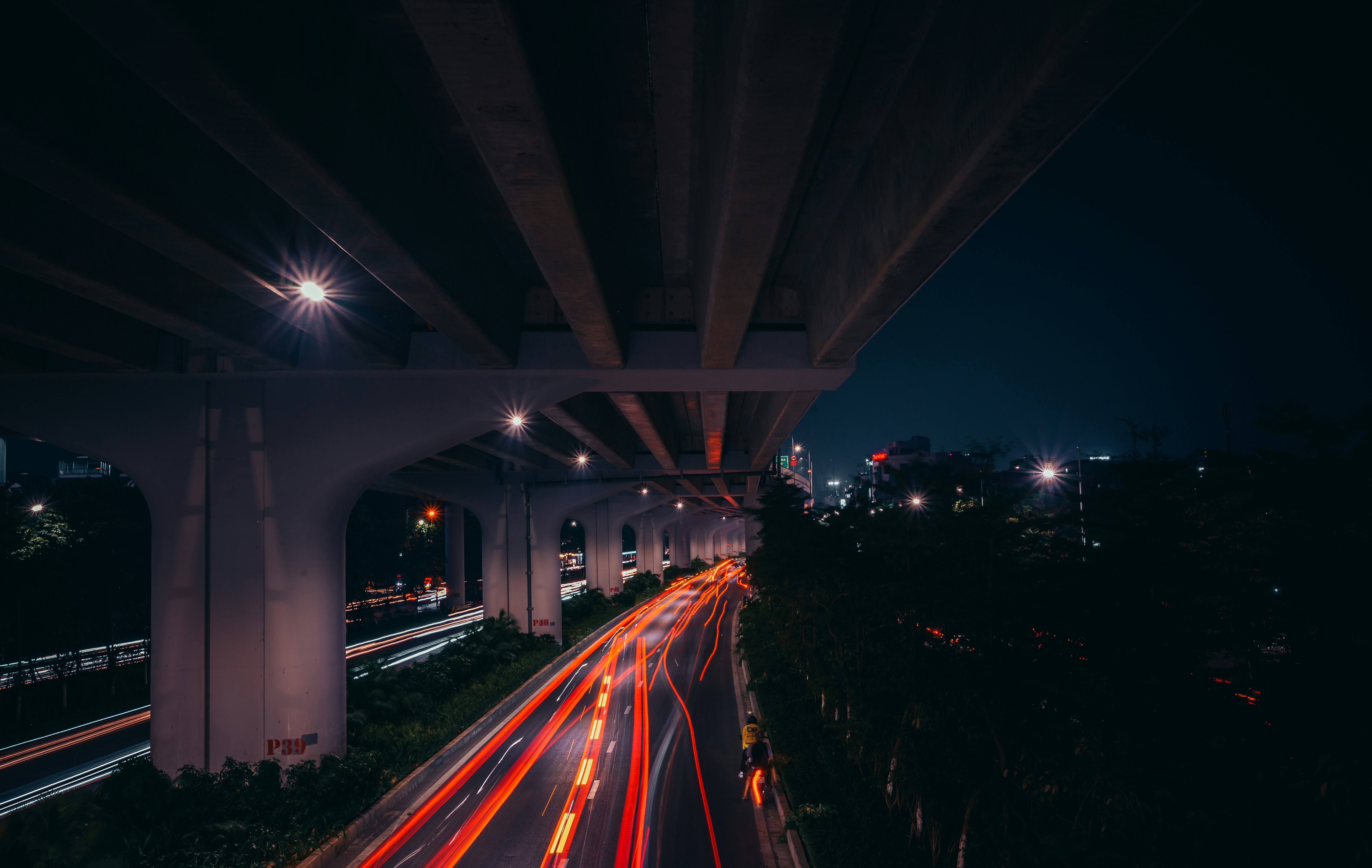 A long exposure photo of a freeway at night photo – Free Hanoi Image on ...