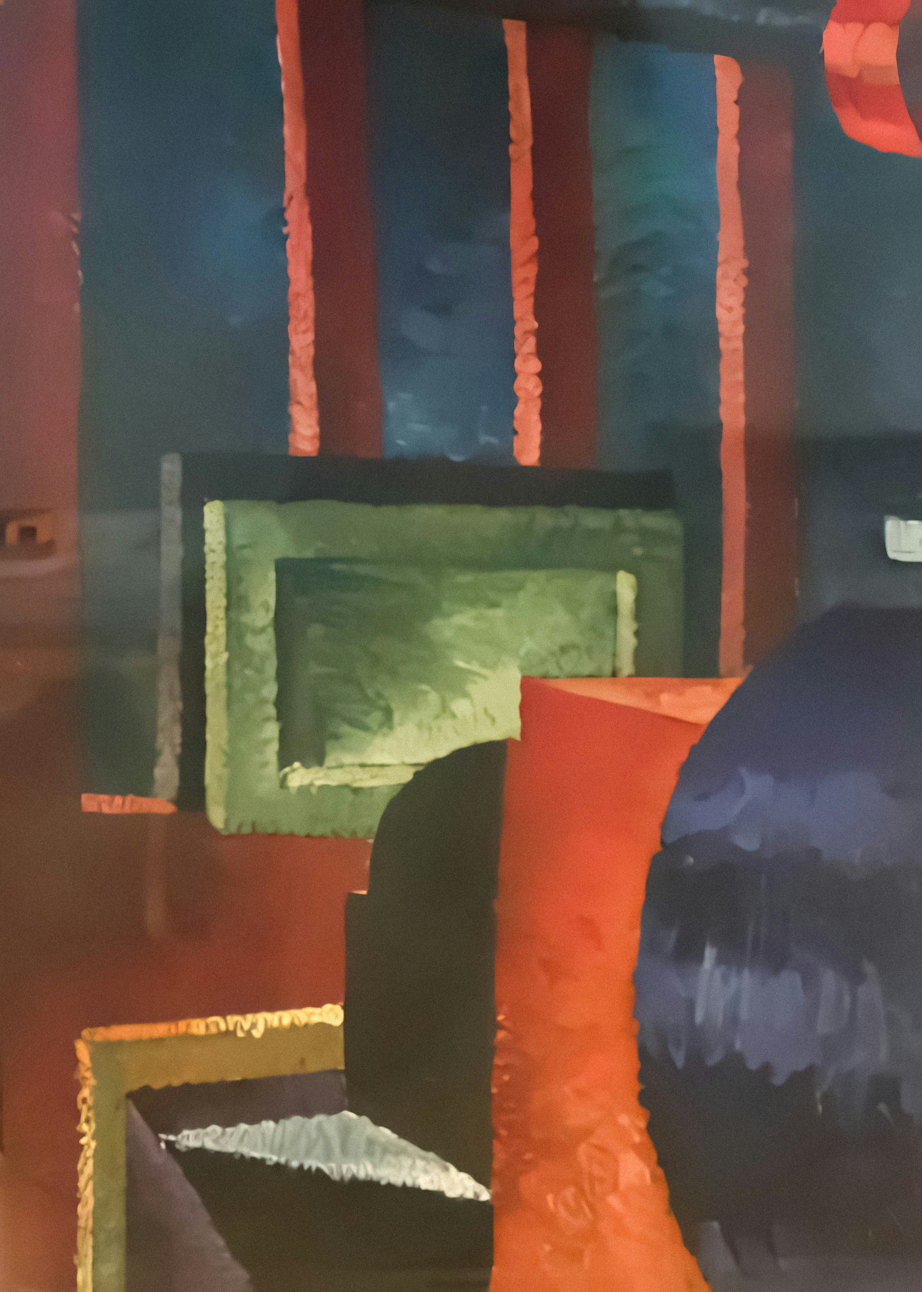 Frames Within Frames: Velvet Geometry in a Dim Studio