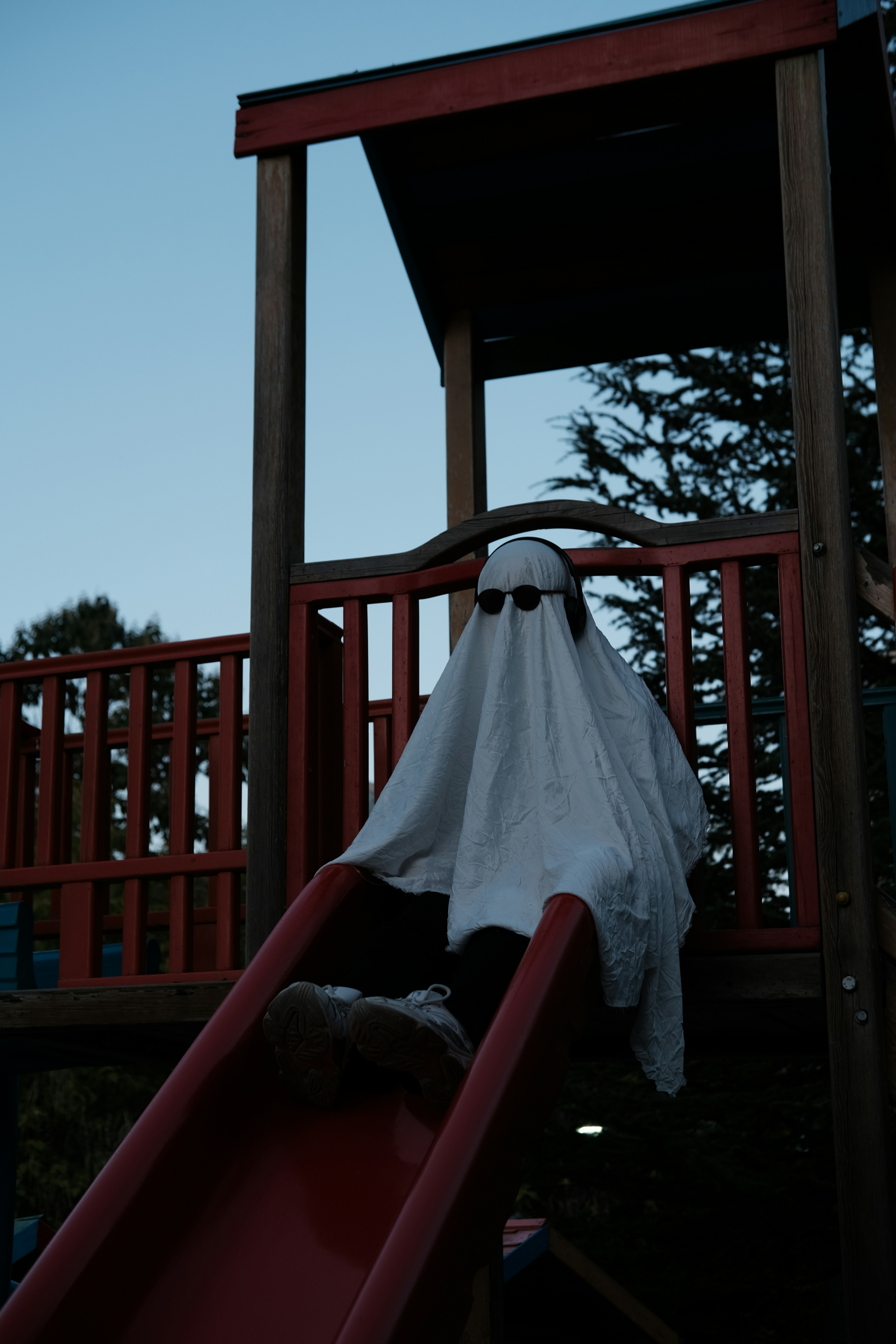 The Playful Phantom: A Slide into Spooky Fun