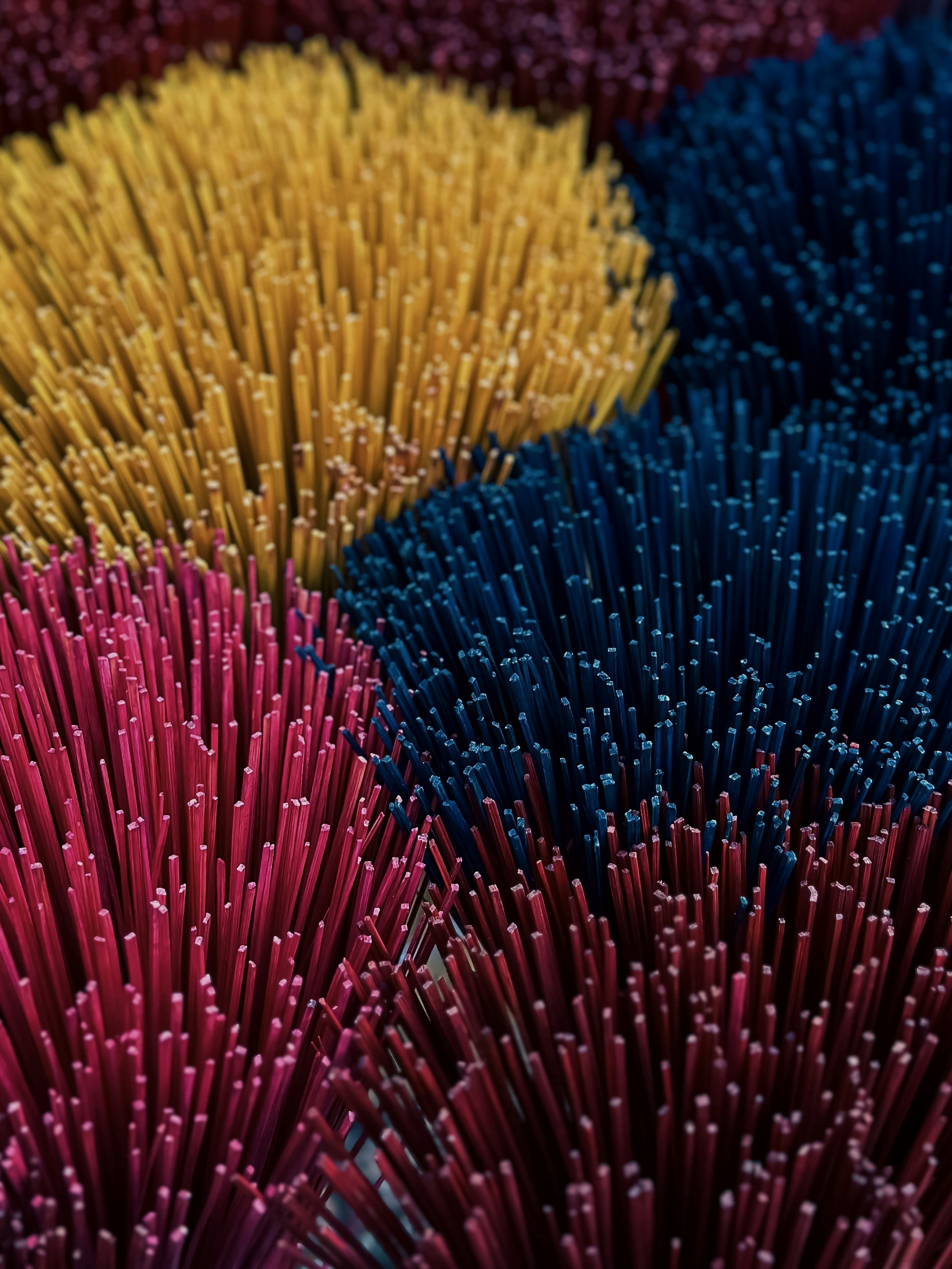A close up of a bunch of different colored straws photo – Free Texture ...