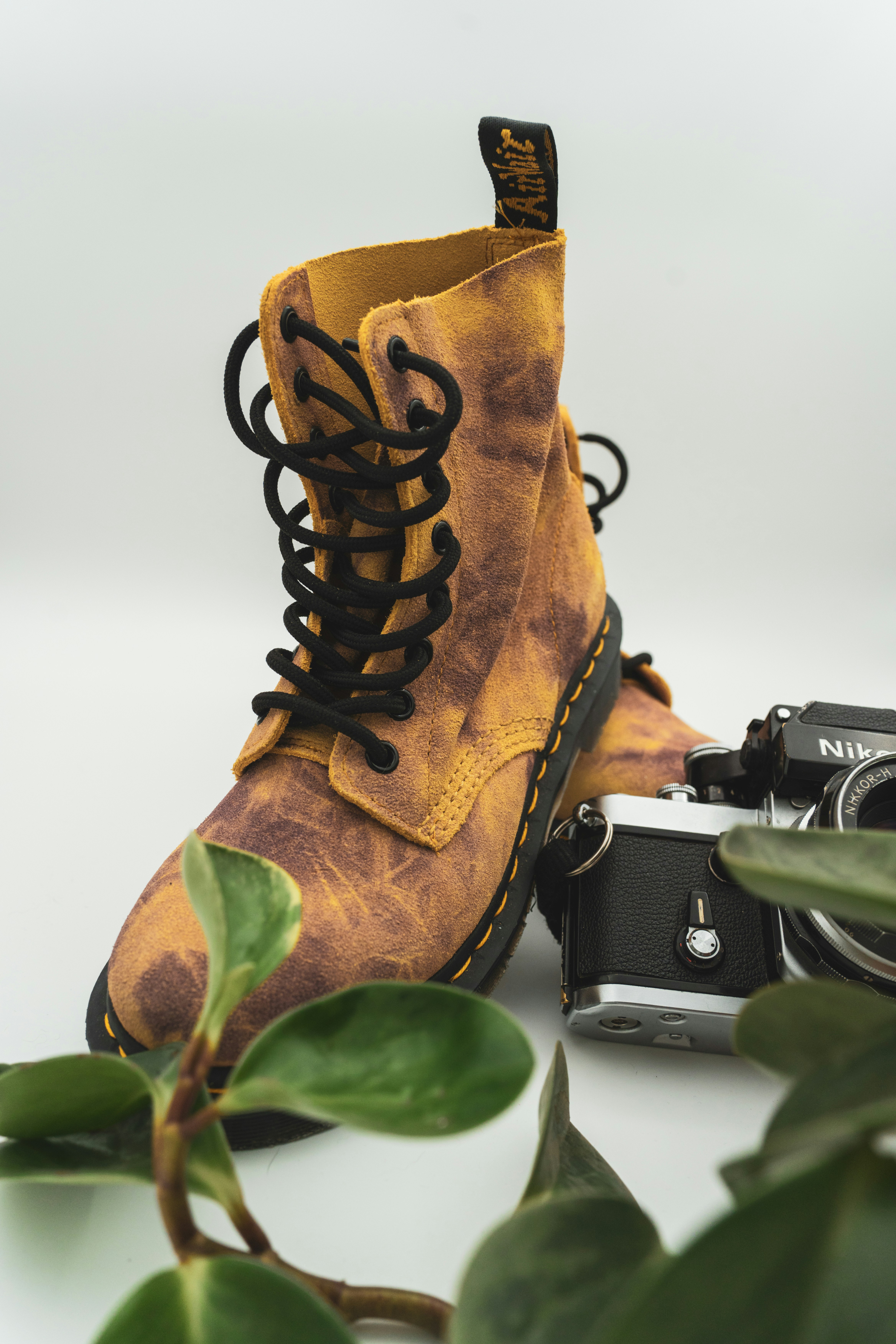 Tan Suede Boot and Vintage Nikon: A Quiet Travel Keepsake