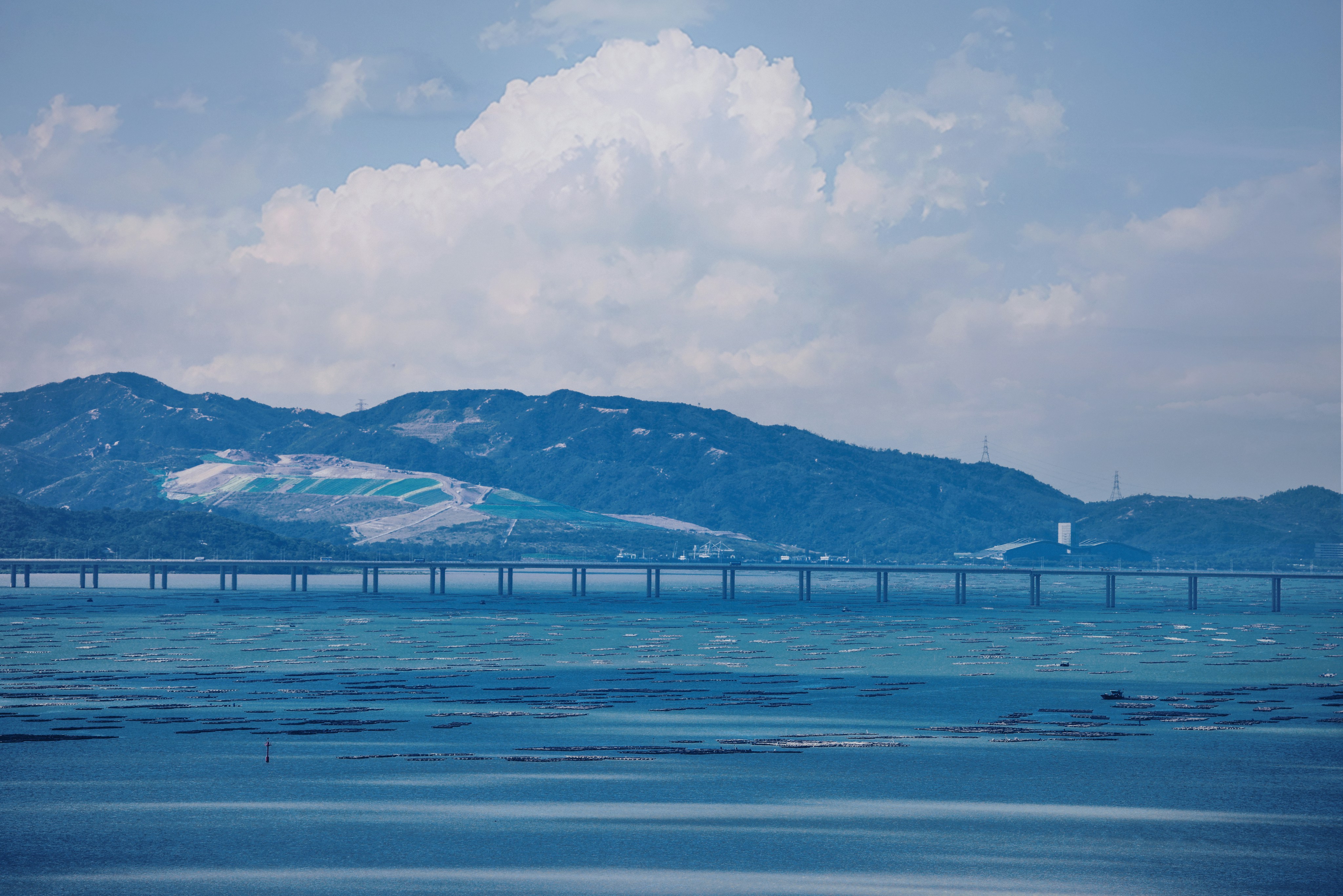Sapphire Span: A Quiet Bridge Across the Blue Expanse