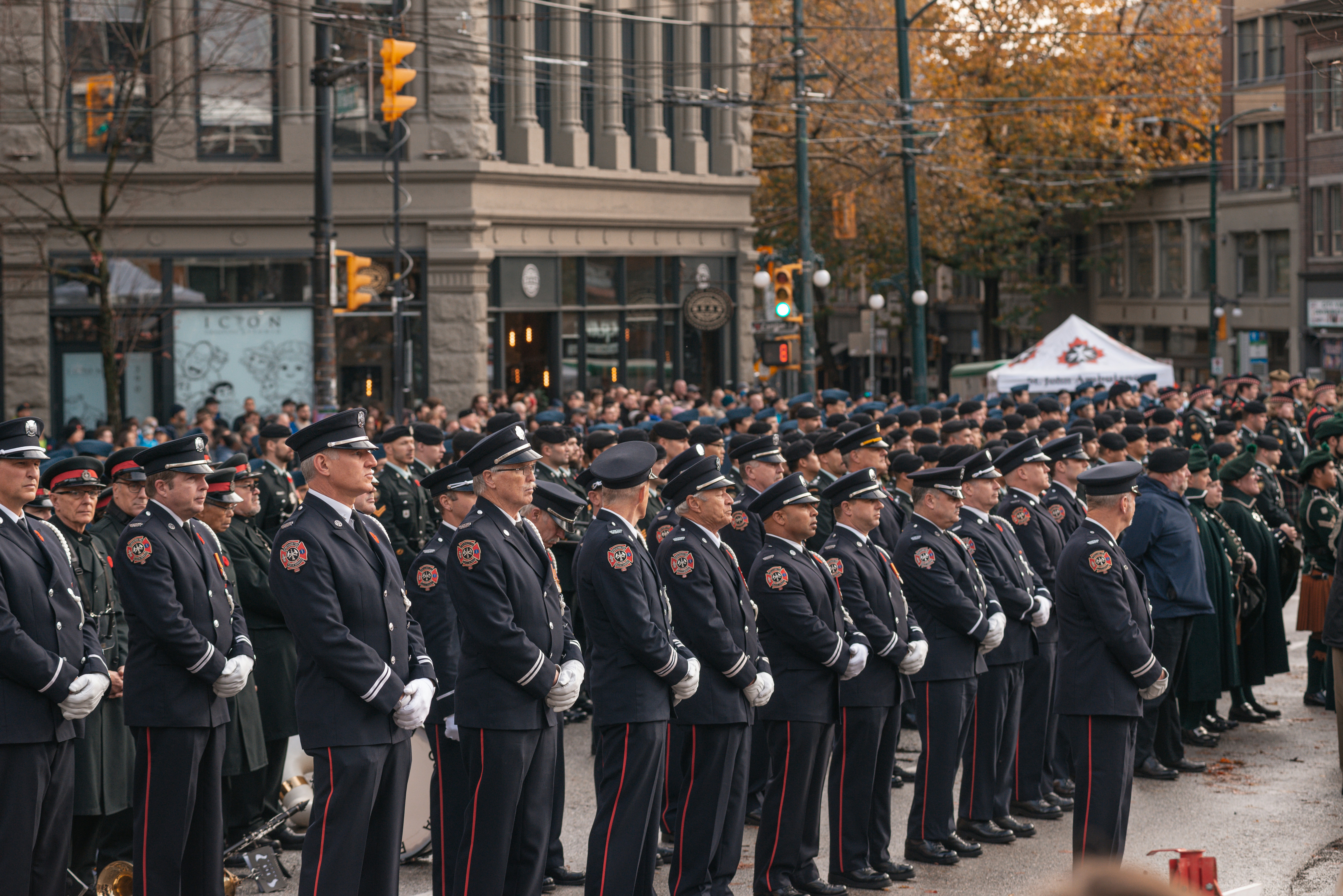 A group of uniformed men standing in a line photo – Free Current events ...