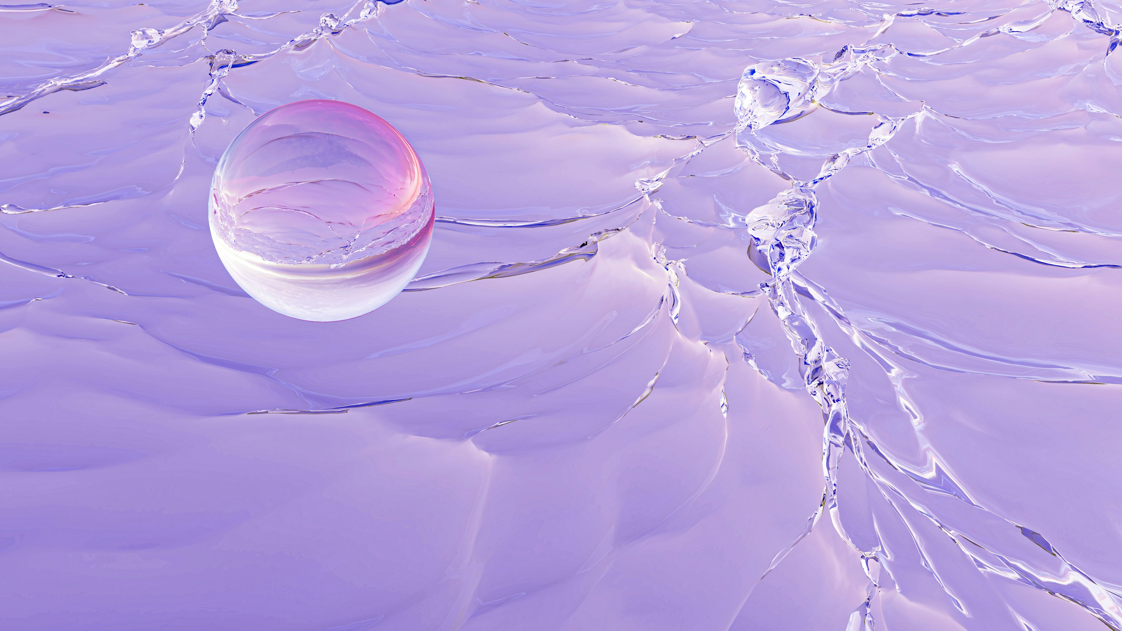 A pink object floating on top of a body of water photo – Free 3d Image ...