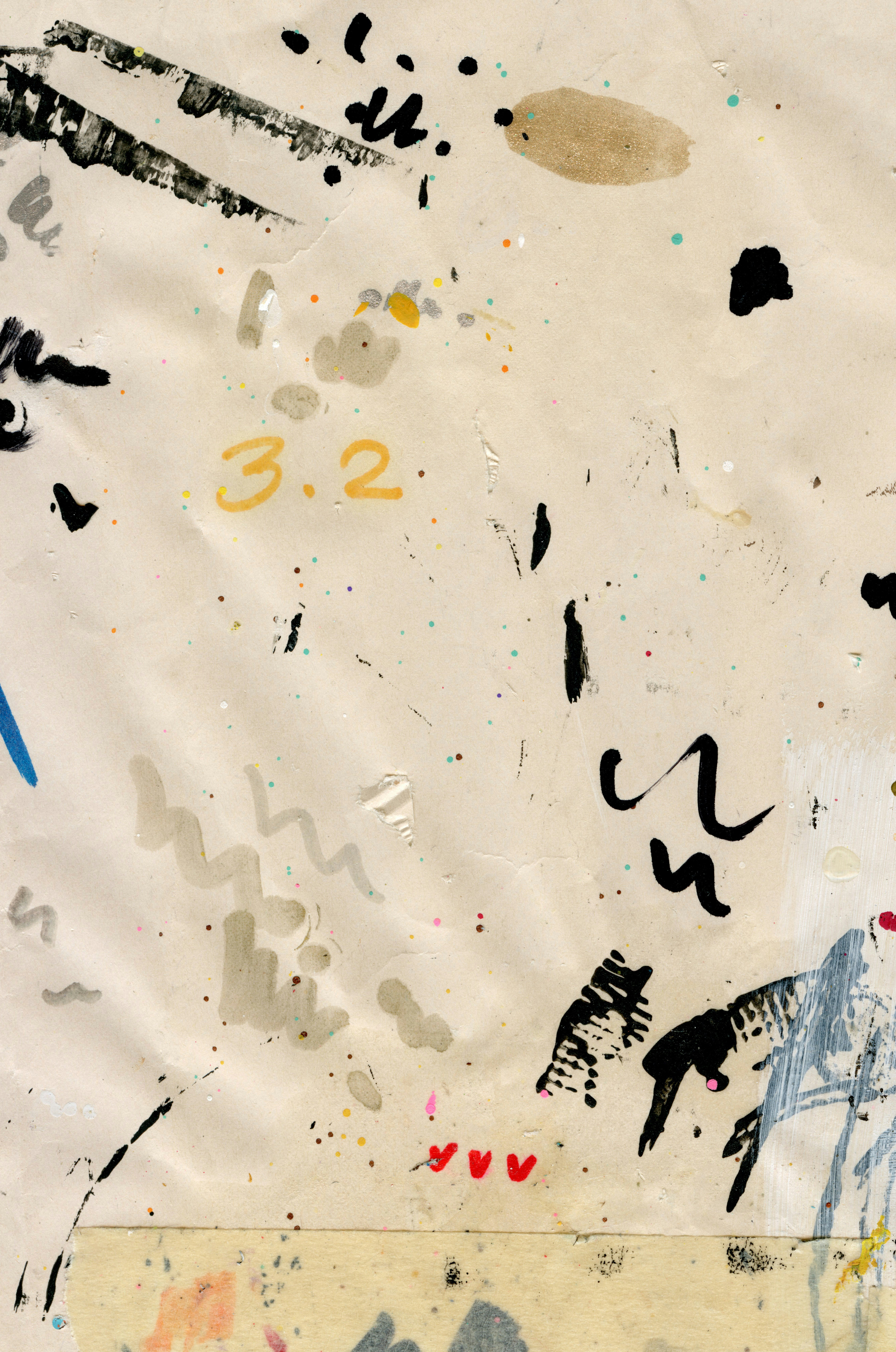 A piece of paper with a lot of paint splattered on it photo – Free ...